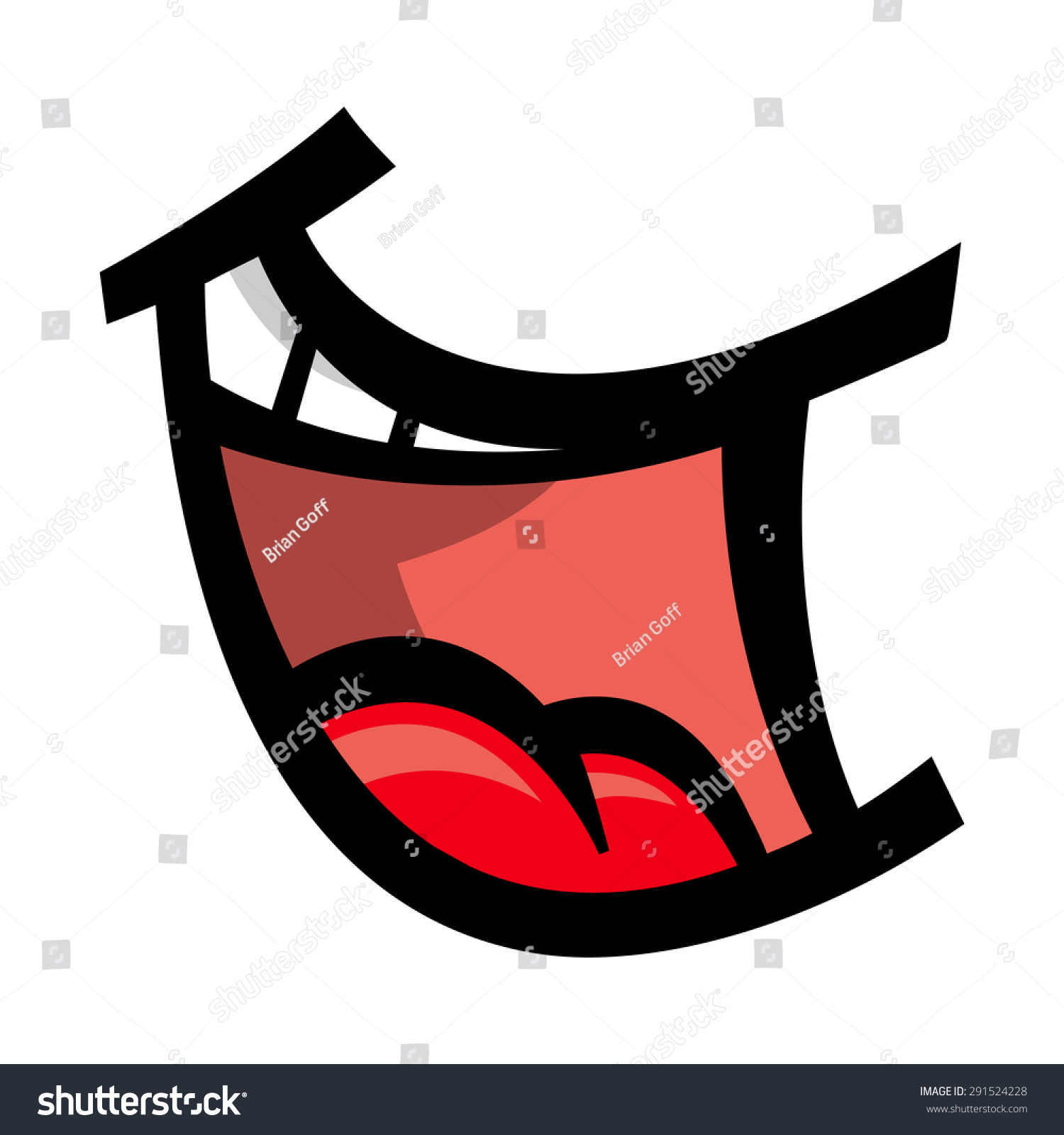 Big Cartoon Smile Vector Stock Vector (Royalty Free) 291524228