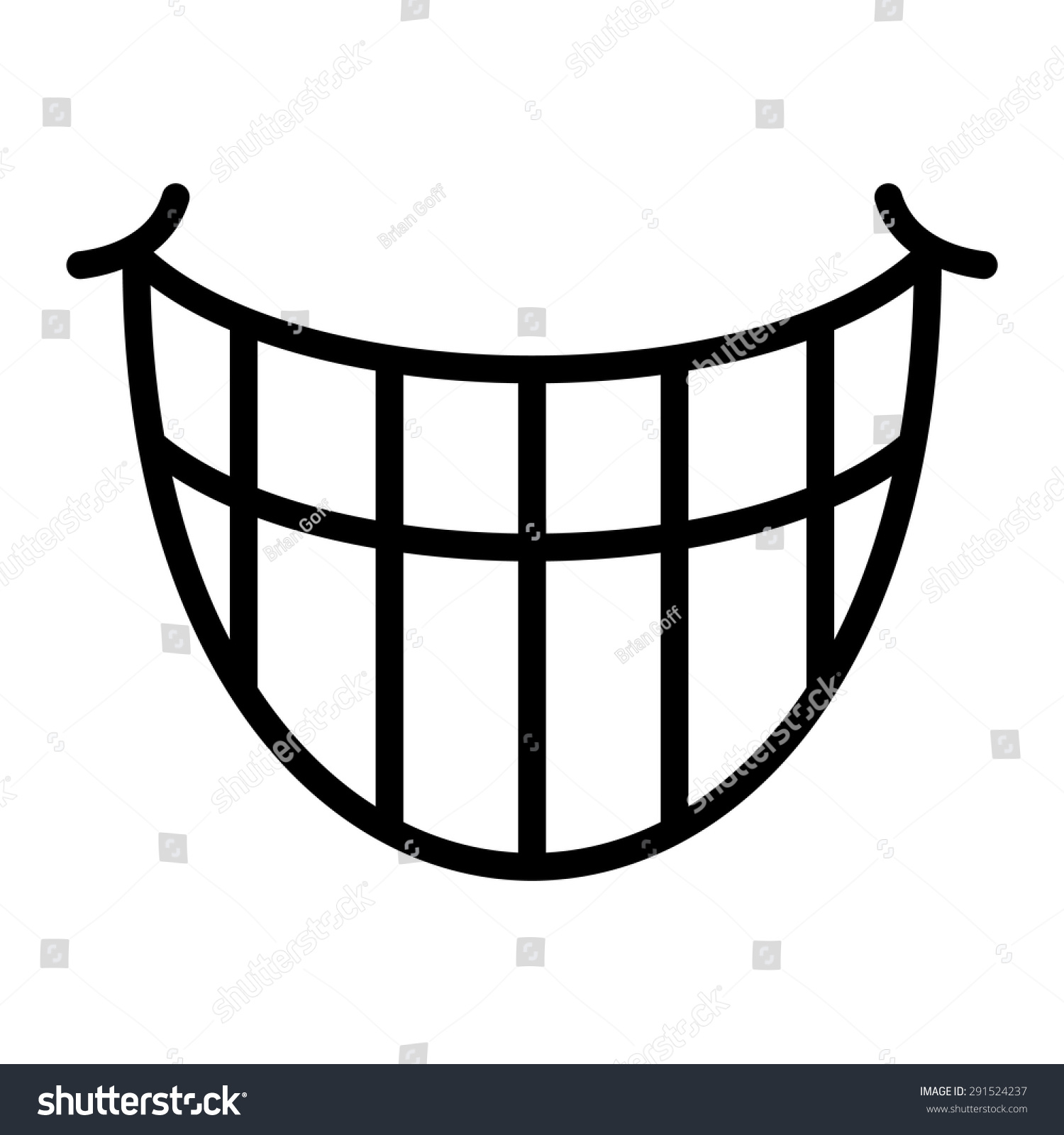 Big Cartoon Smile Vector Stock Vector (Royalty Free) 291524237 ...