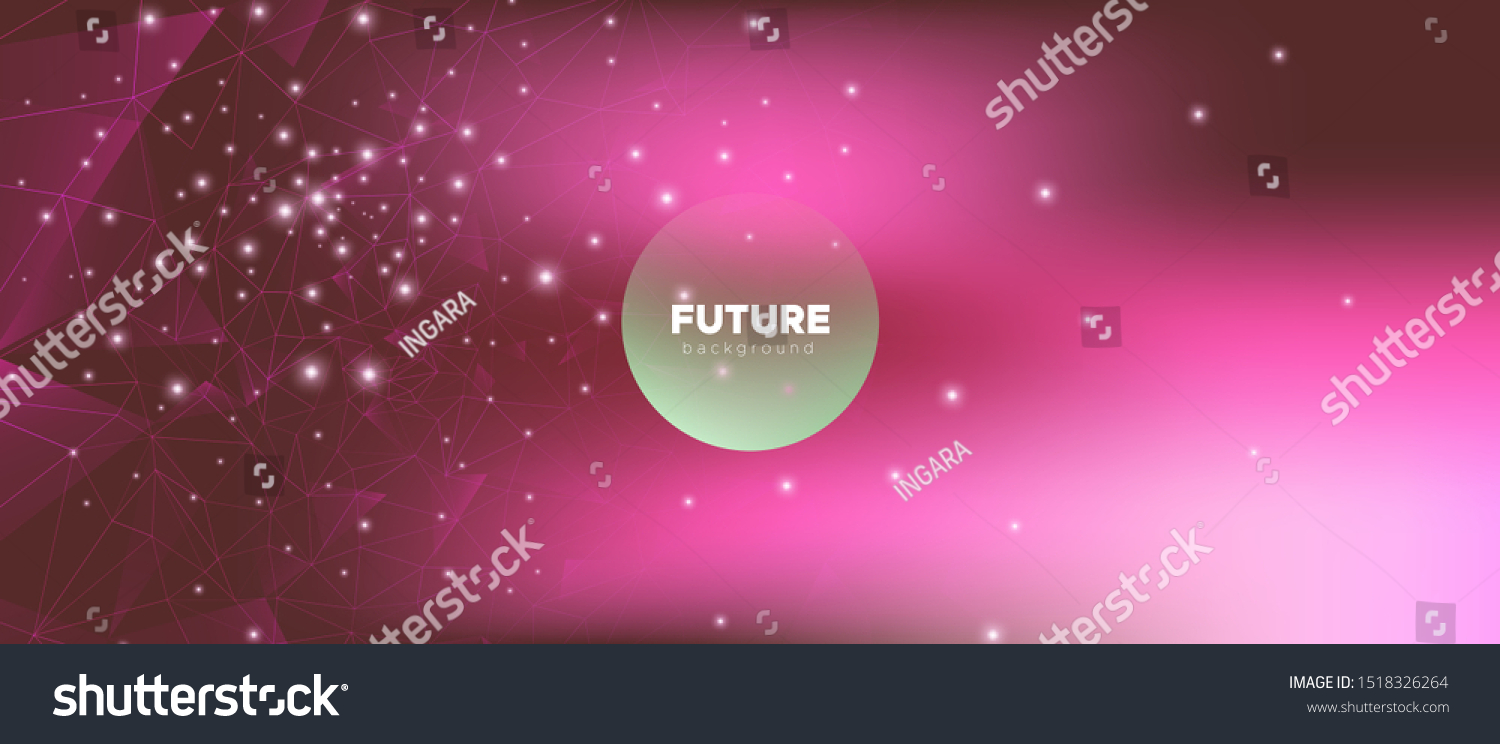 Big Data Abstract Technology Vector Pink Stock Vector (Royalty Free ...