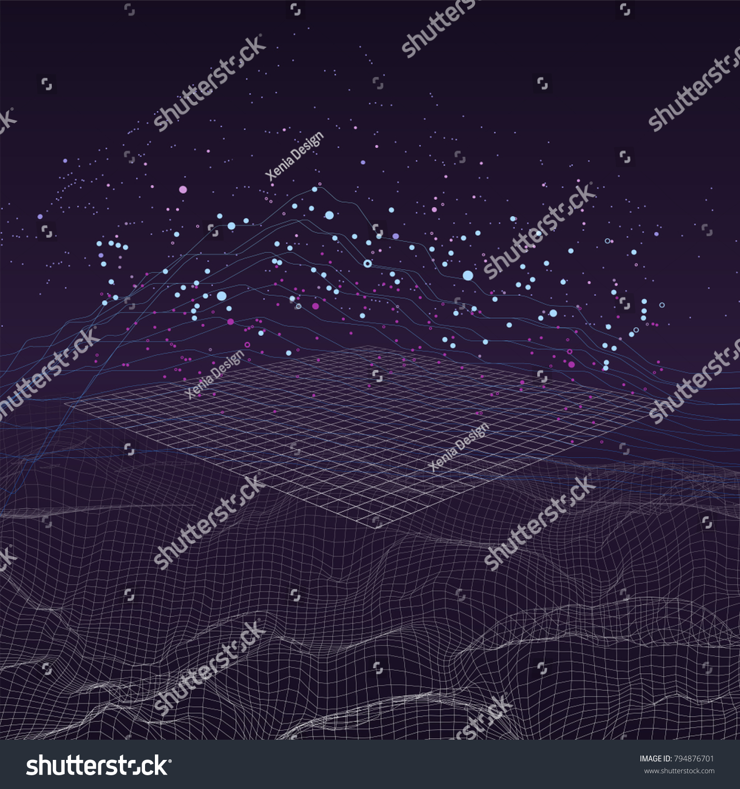 Big Data Stream Futuristic Infographic On Stock Vector (Royalty Free ...