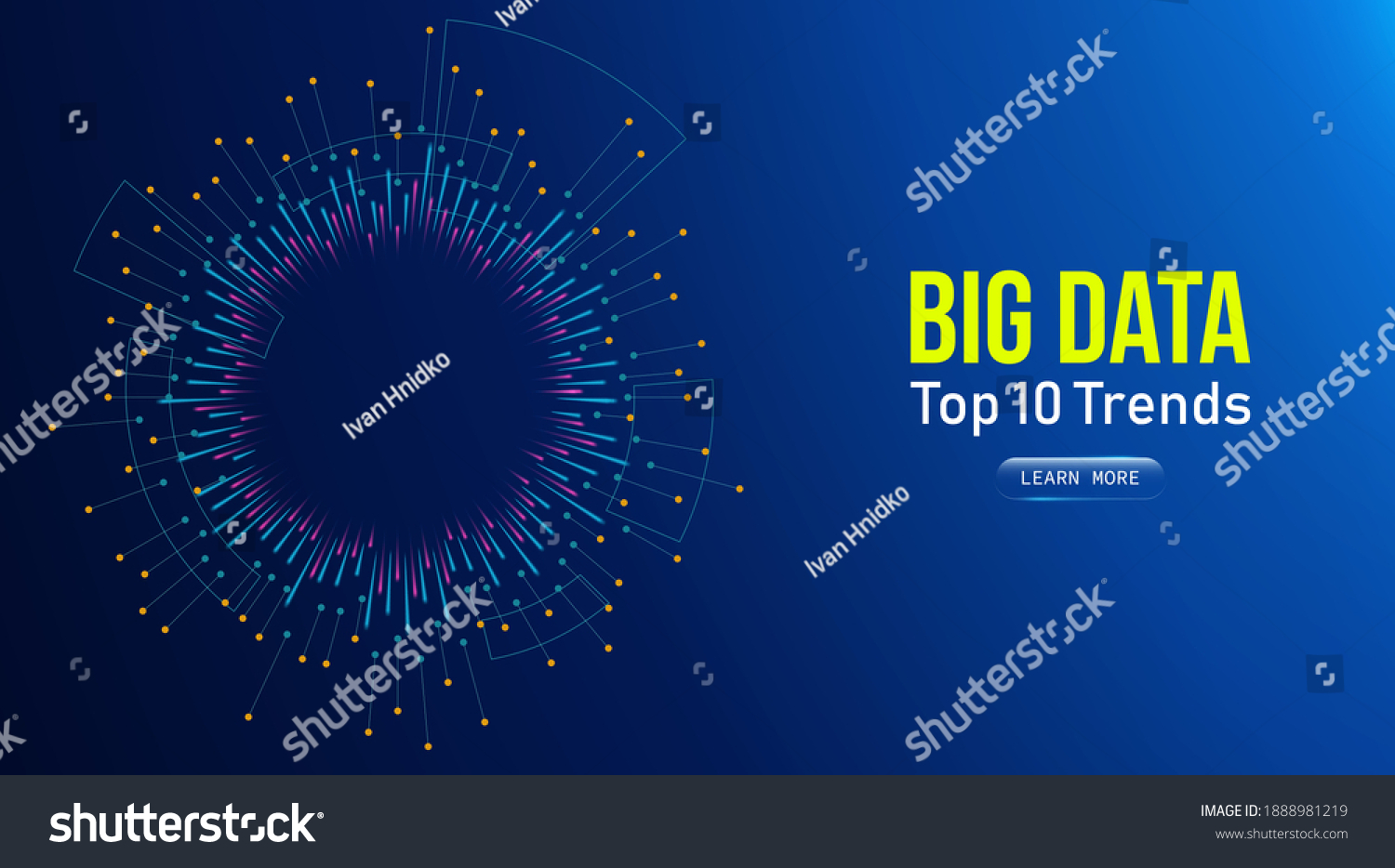 Big Data Trends Web Banner Data Stock Vector (Royalty Free) 1888981219 ...