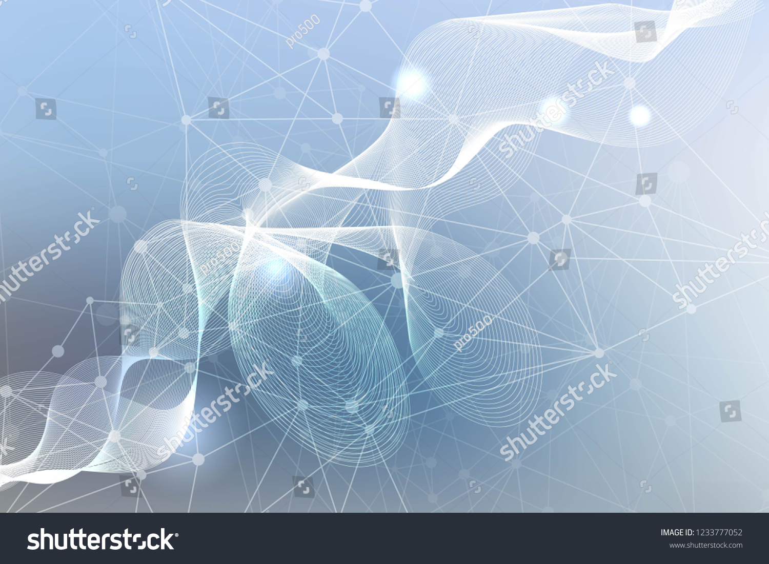 Big Data Visualization Background Modern Futuristic Stock Vector ...