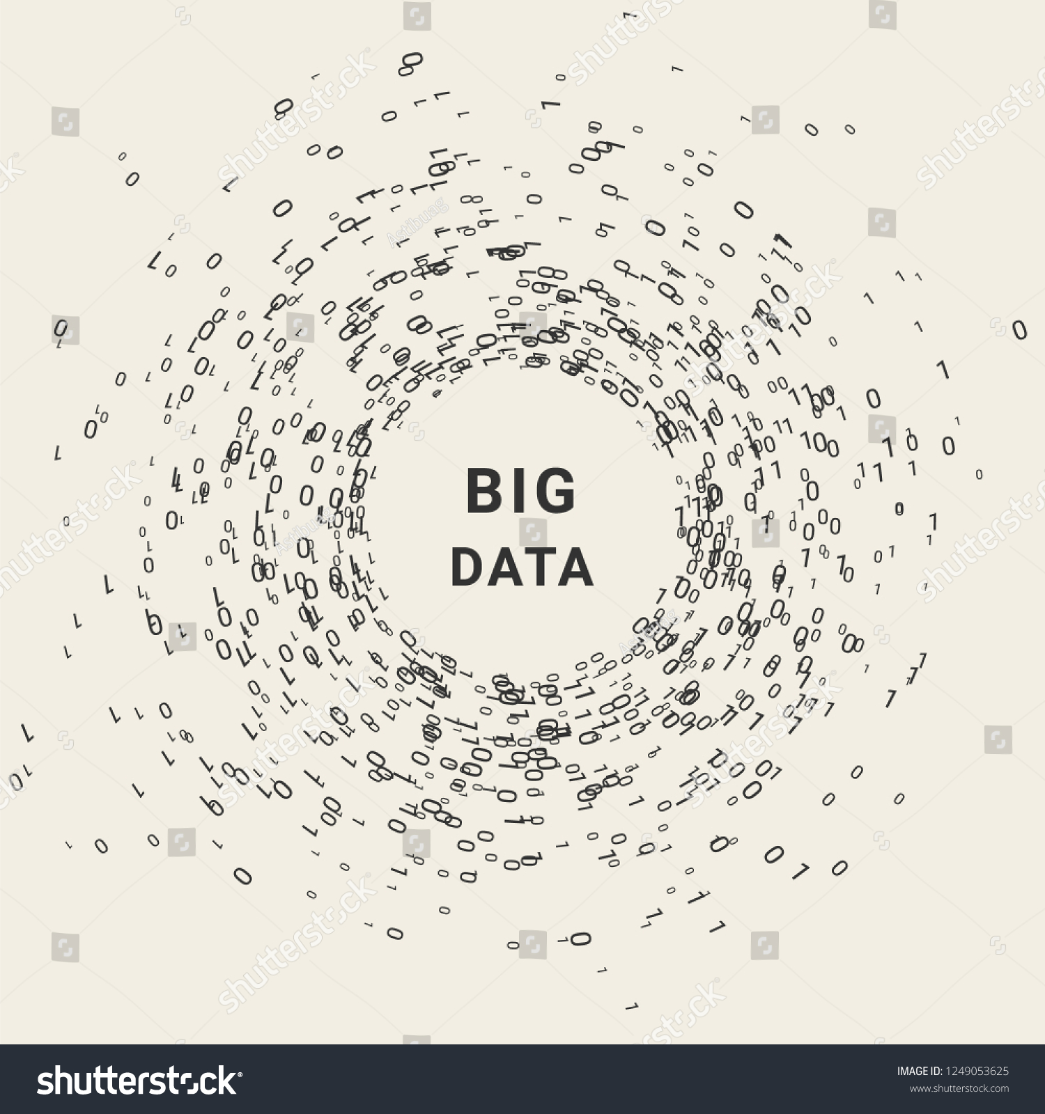 Big Data Visualization Concept Spatial Binary: vector de stock (libre ...