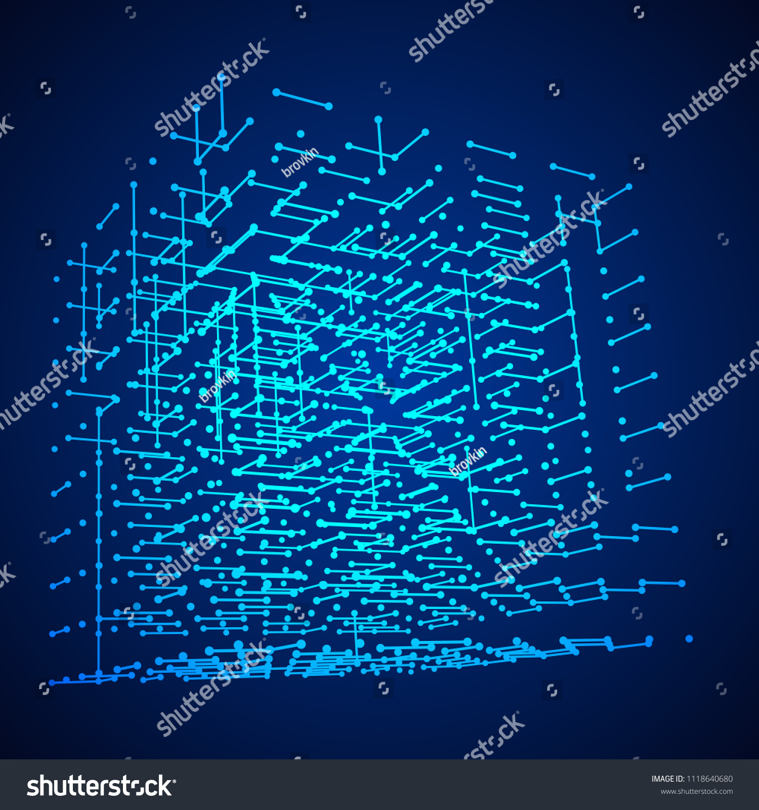 Big Data Visualization Hud Grid Corners: vector de stock (libre de ...