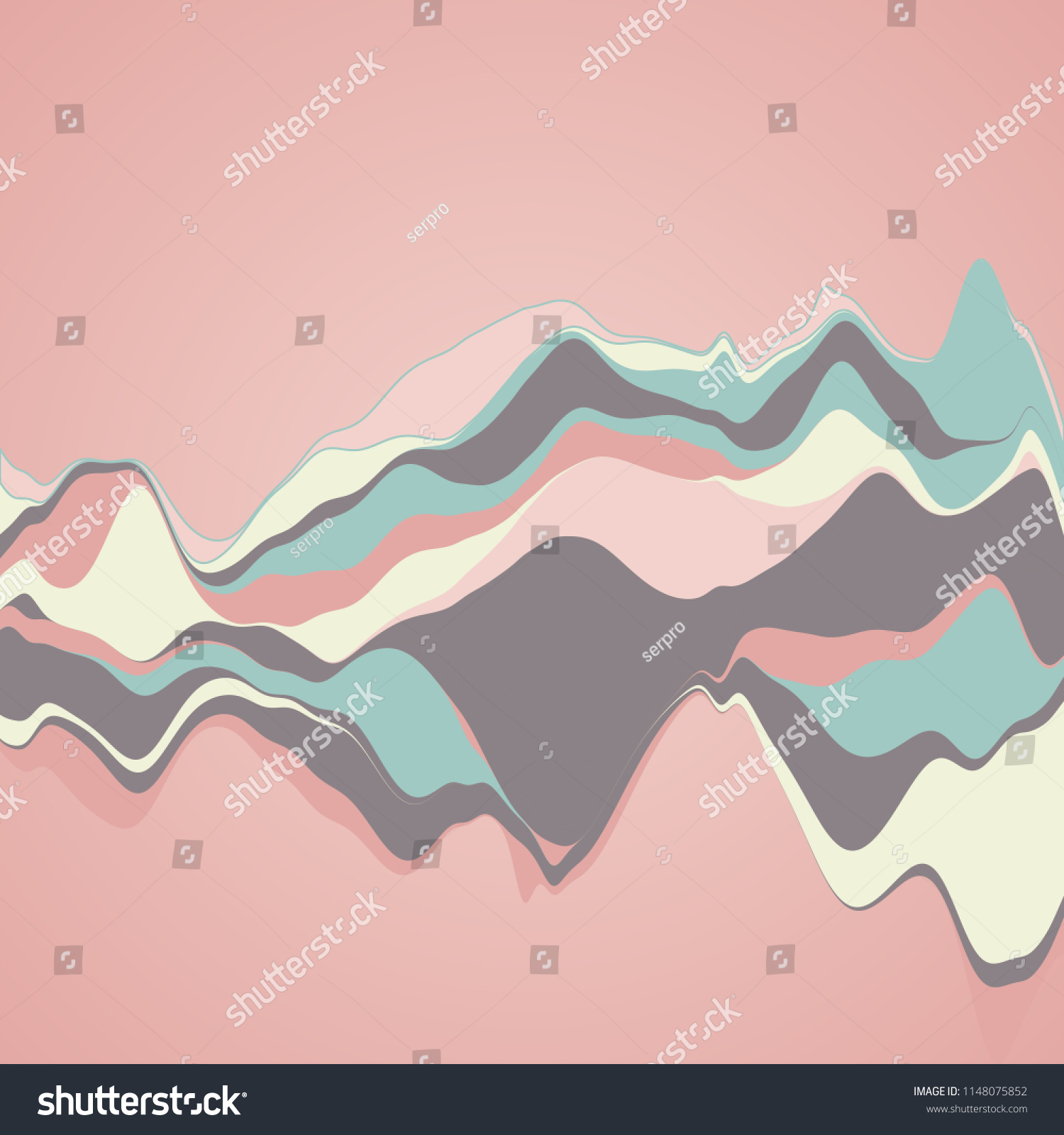 Big Data Visualization Streamgraph Futuristic Infographic Stock Vector ...