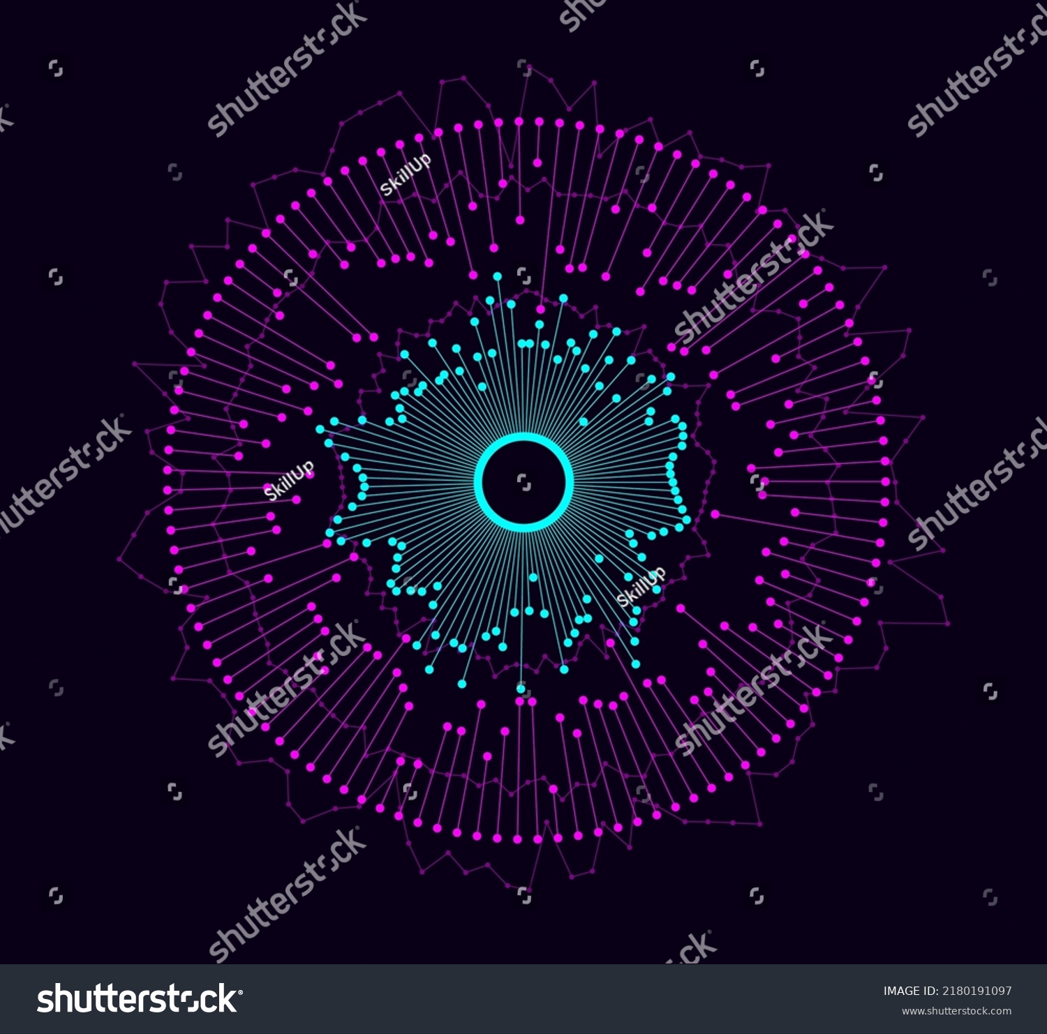 Big Data Visualization Vector Round Graph Stock Vector (Royalty Free ...