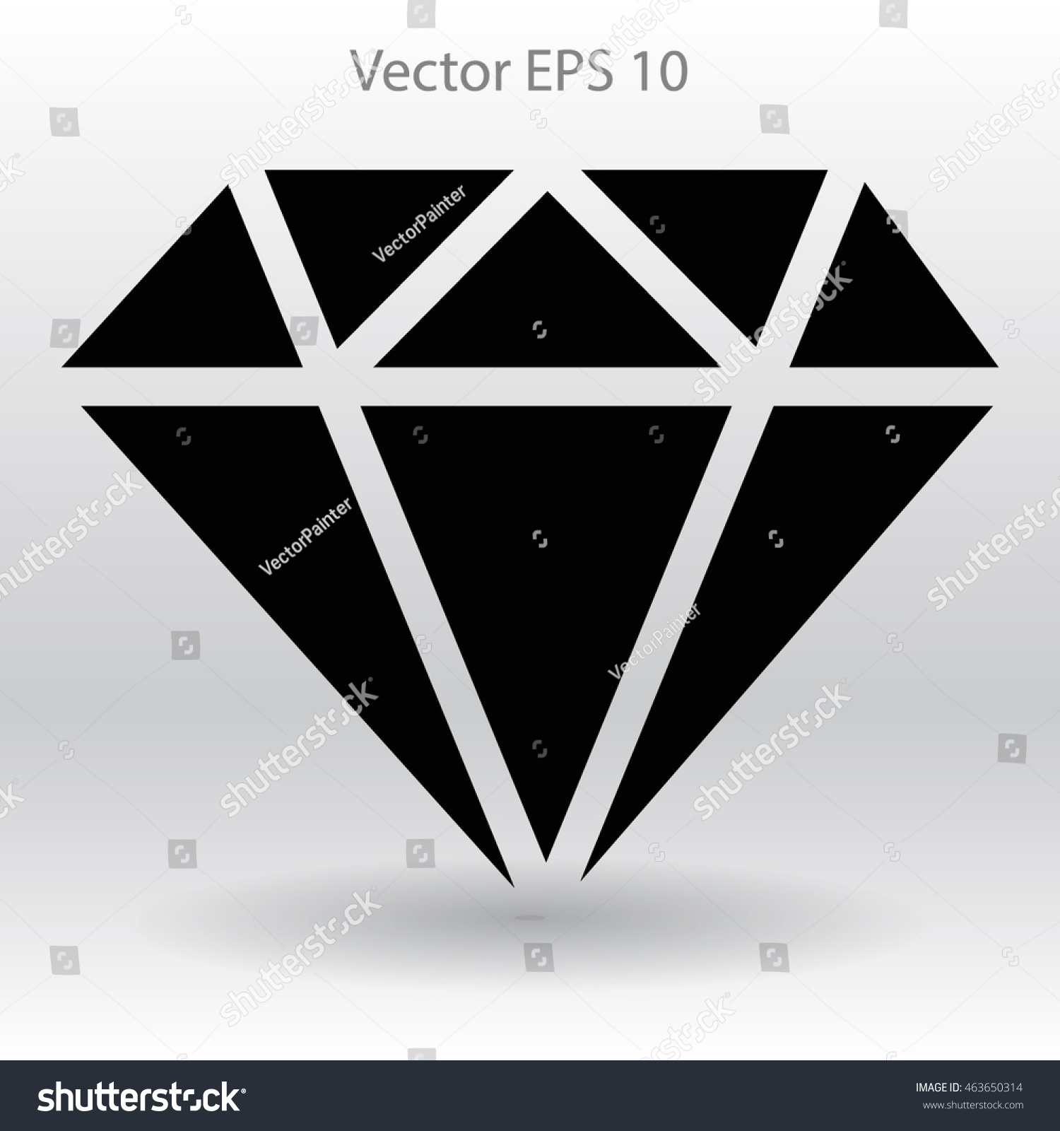 Big Diamond Vector Illustration Stock Vector (Royalty Free) 463650314