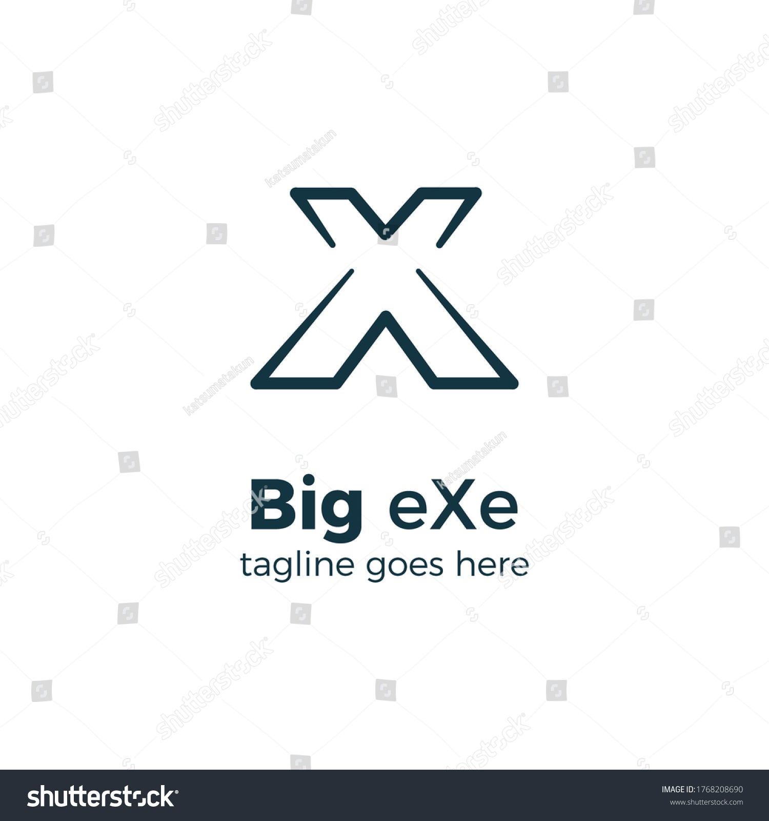 Big Exe Logo Design Vector Illustration Stock Vector (Royalty Free ...