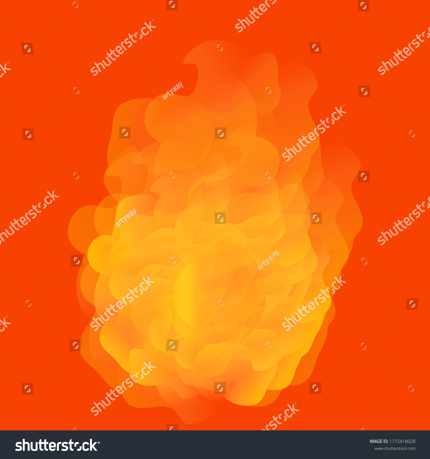 Big Fire Background Vector Illustration Stock Vector (Royalty Free ...