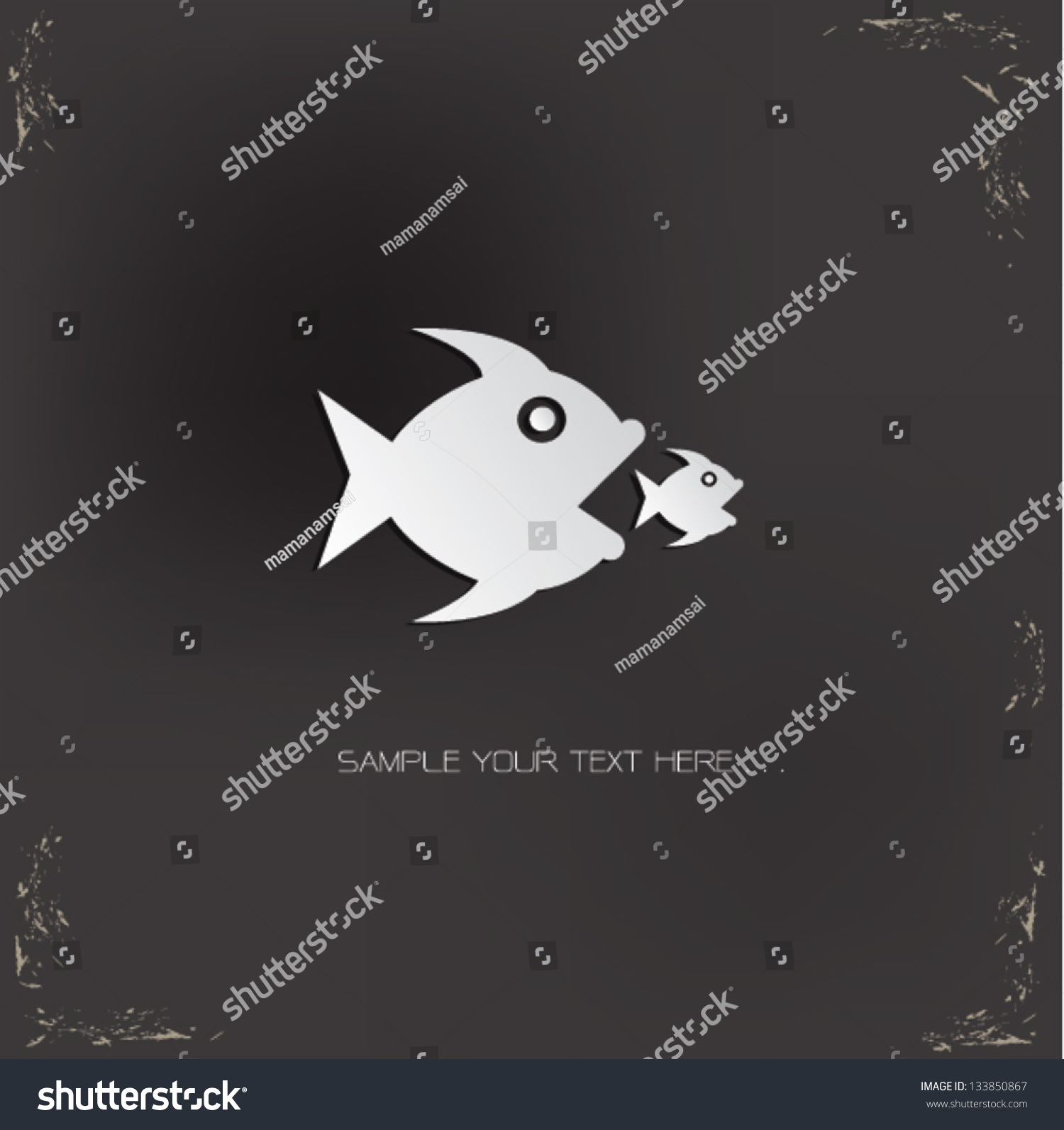 Big Fish Signvector Stock Vector (Royalty Free) 133850867