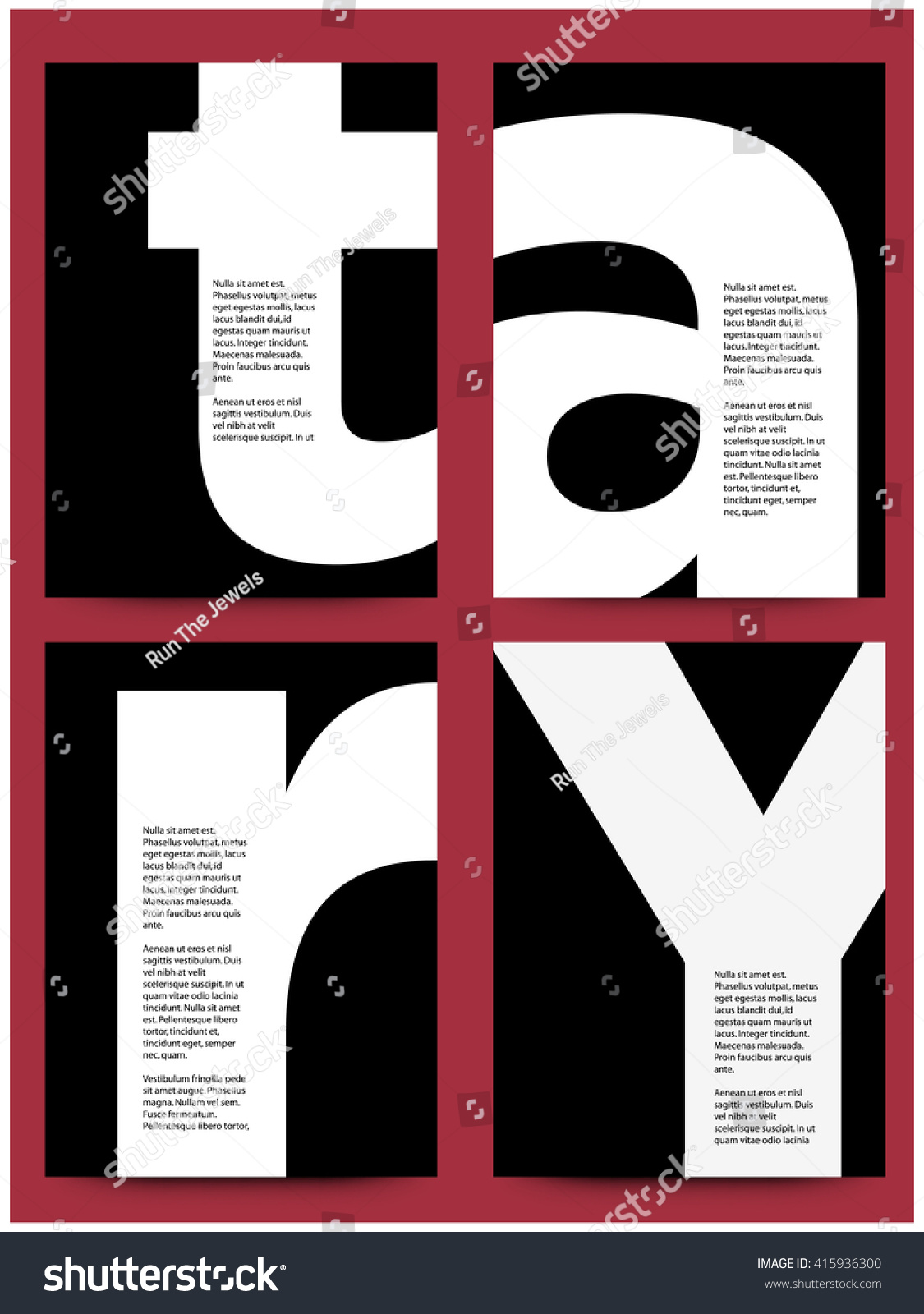 Big Font Page Layout Text Box Stock Vector (Royalty Free) 415936300 ...