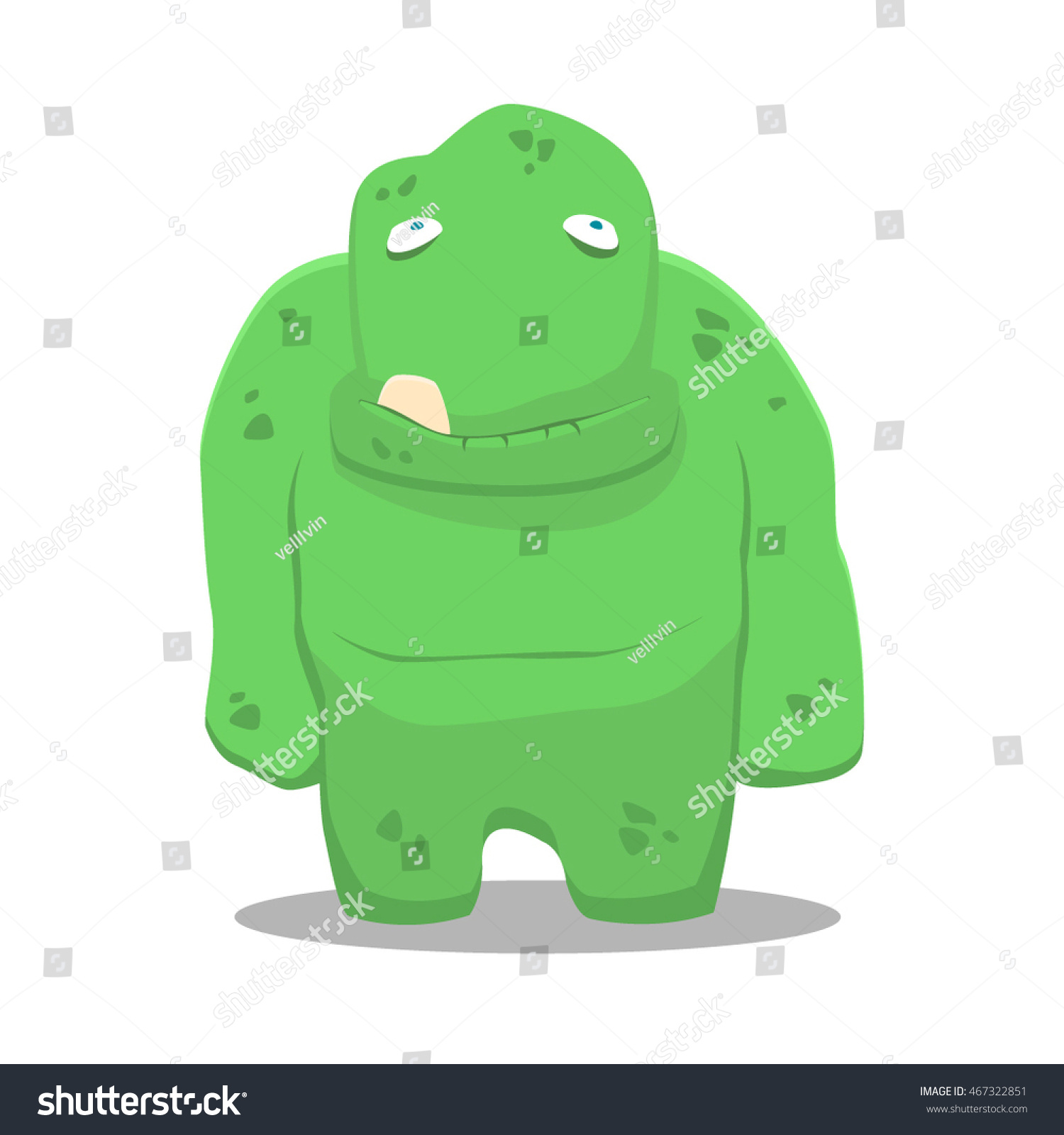 Big Green Monster Game Stock Vector (Royalty Free) 467322851