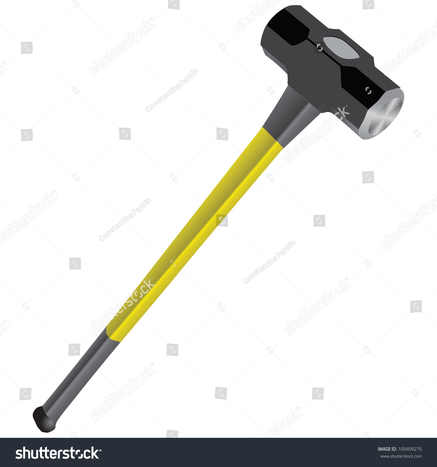 Big Hammer Industrial Work Vector Illustration Stock Vector 109409276 ...