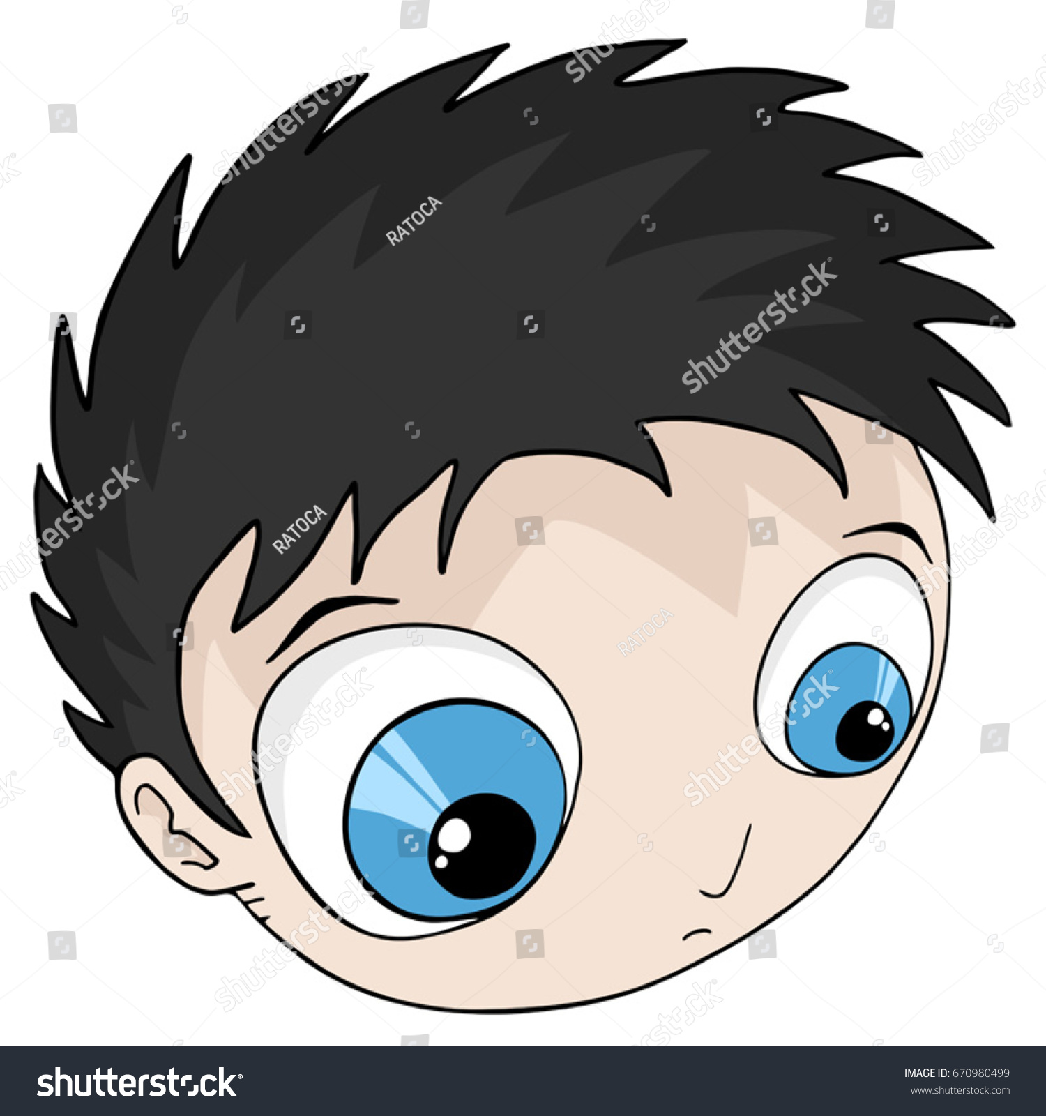 Big Head Illustration Stock Vector (Royalty Free) 670980499 | Shutterstock