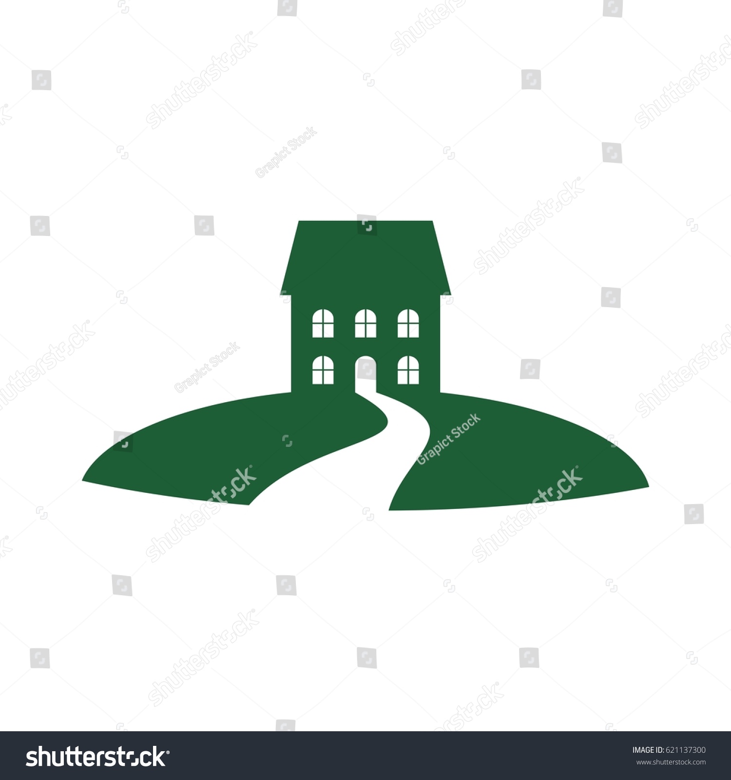 Big House Logo Template Stock Vector (Royalty Free) 621137300