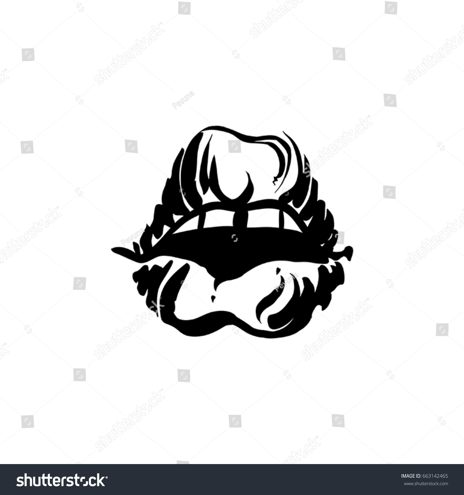 Big Lips On White Background Stock Vector (Royalty Free) 663142465