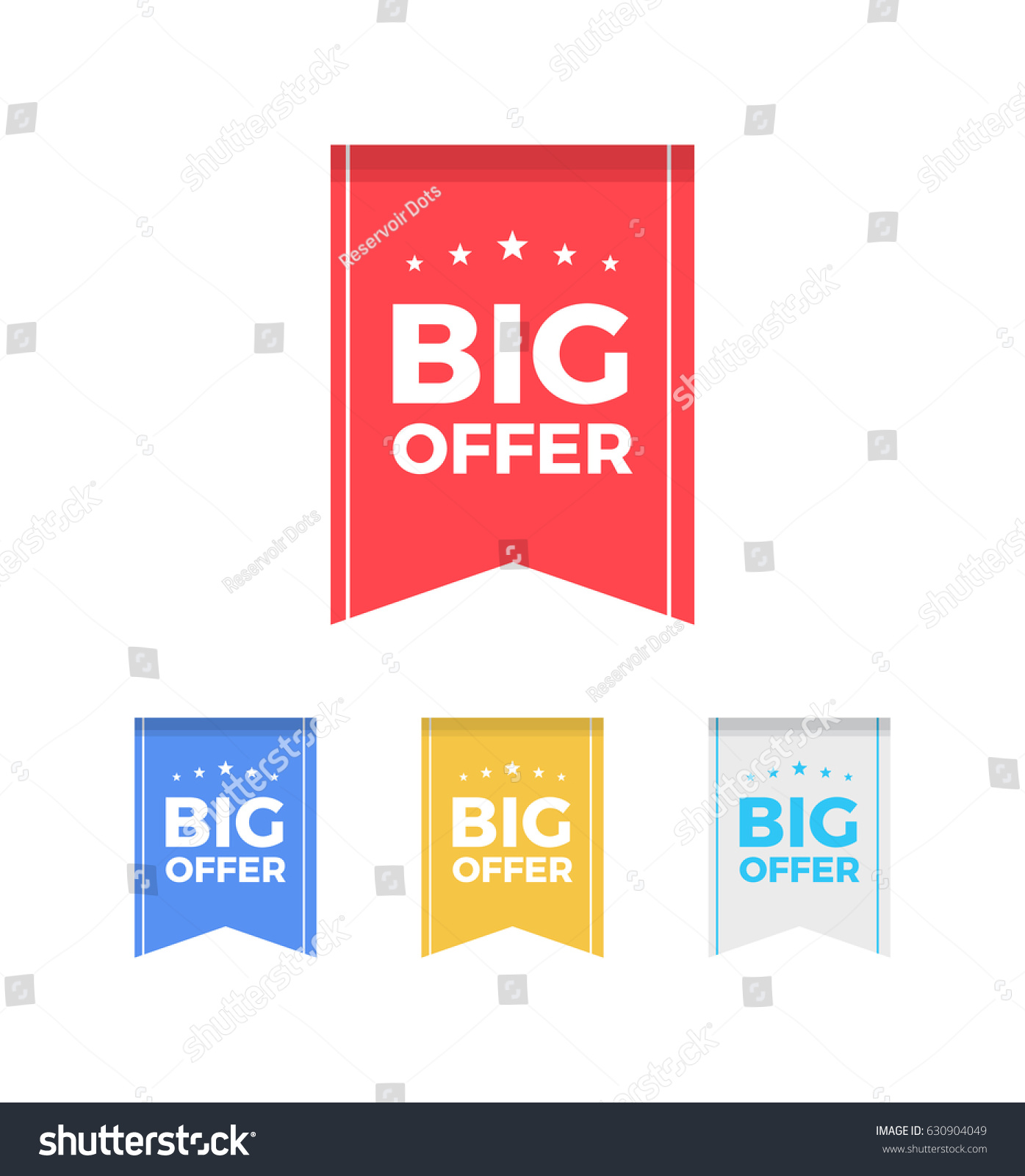 Big Offer Flat Badges Stock Vector (Royalty Free) 630904049 | Shutterstock