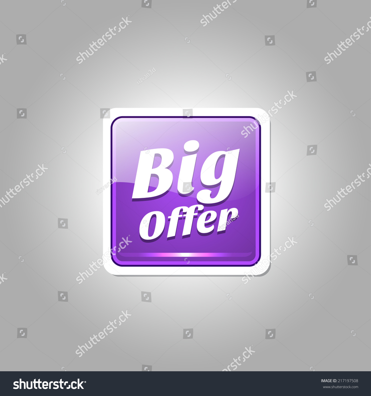 Big Offer Glossy Shiny Rounded Corner Stock Vector (Royalty Free ...