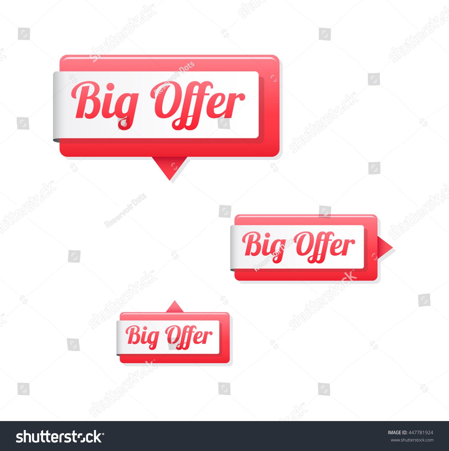Big Offer Tags Stock Vector (Royalty Free) 447781924