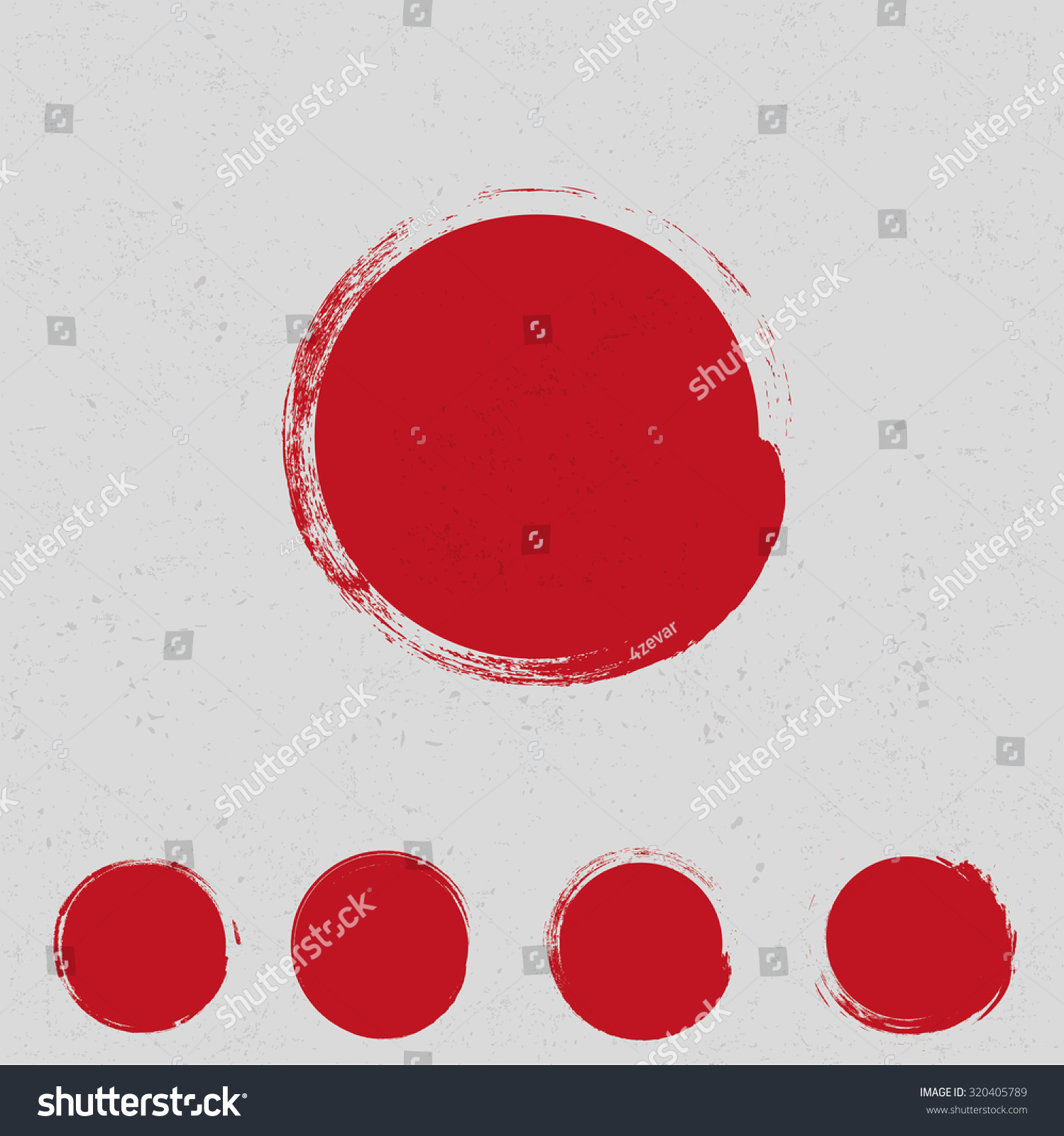 Big Red Grunge Circle Stock Vector (Royalty Free) 320405789
