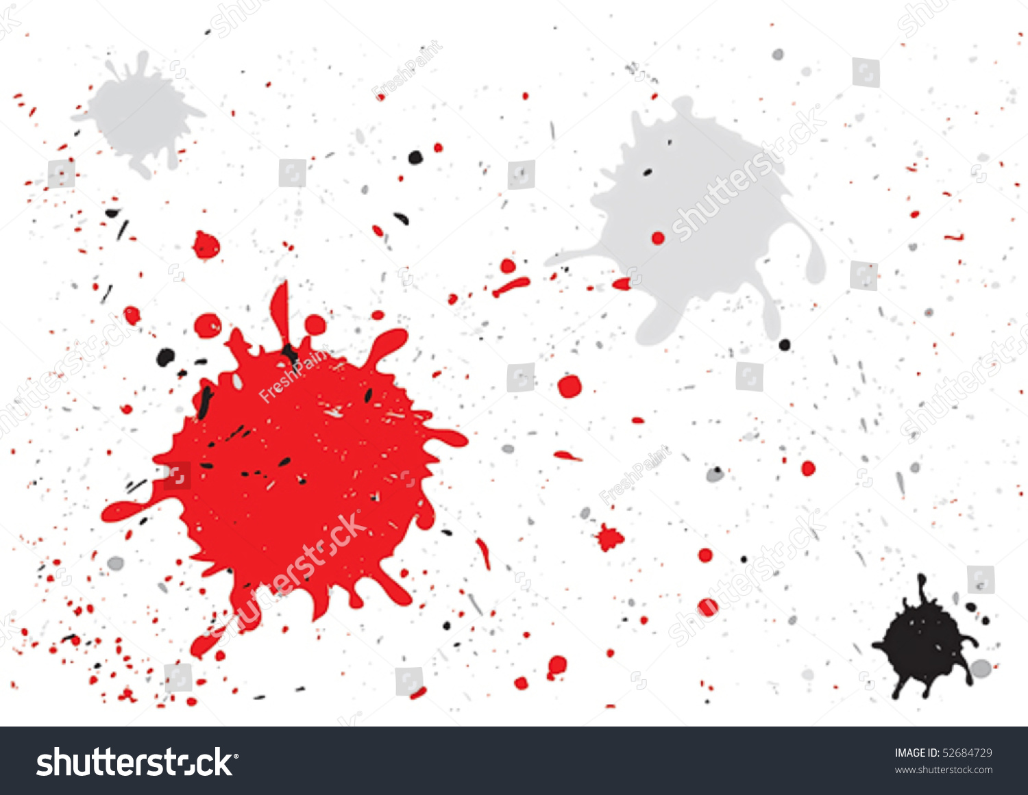 Big Red Paint Drop Many Splashed: เวกเตอร์สต็อก (ปลอดค่าลิขสิทธิ์ ...