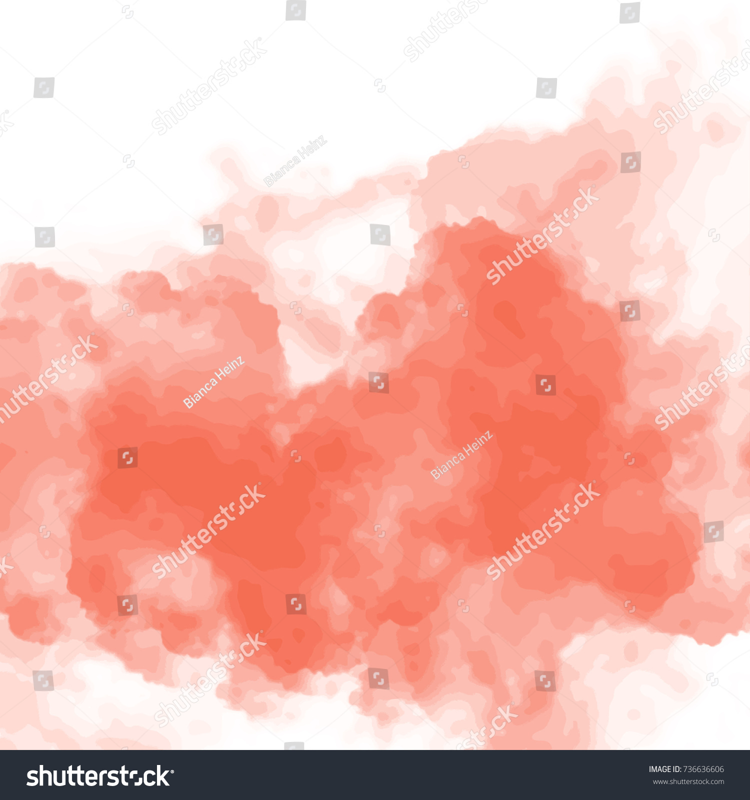 Big Red Watercolor Cloud Pattern On Stock Vector (Royalty Free ...