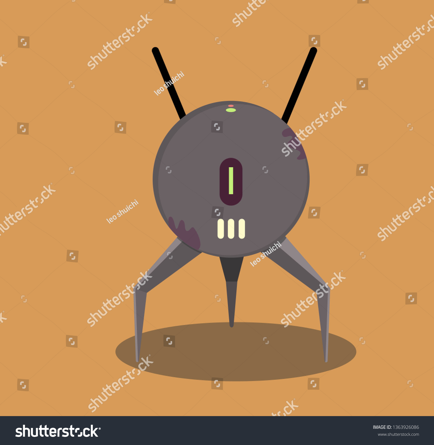 Big Robot Antennas Stock Vector (Royalty Free) 1363926086 | Shutterstock