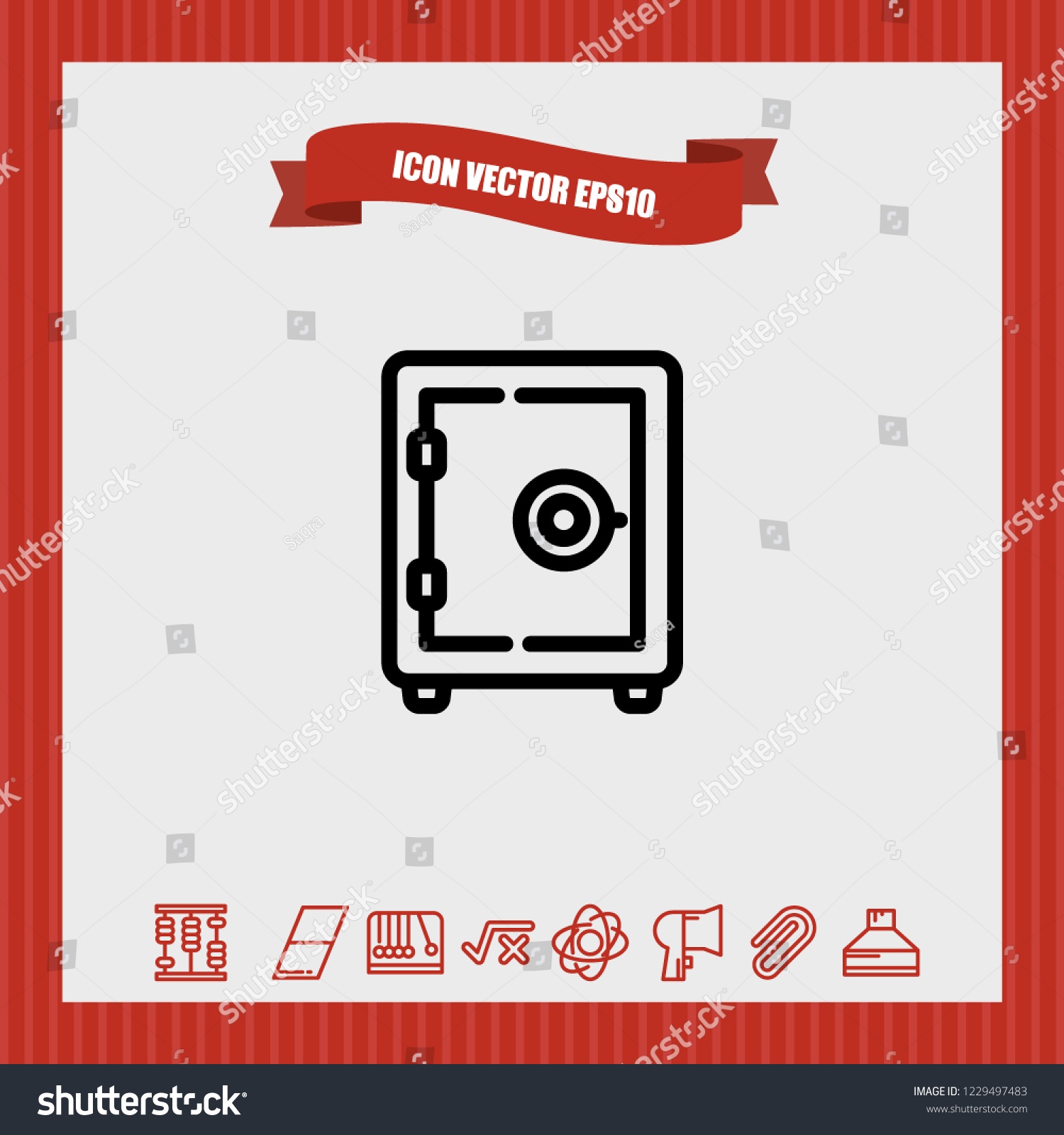 Big Safe Icon Vector Stock Vector (Royalty Free) 1229497483 | Shutterstock