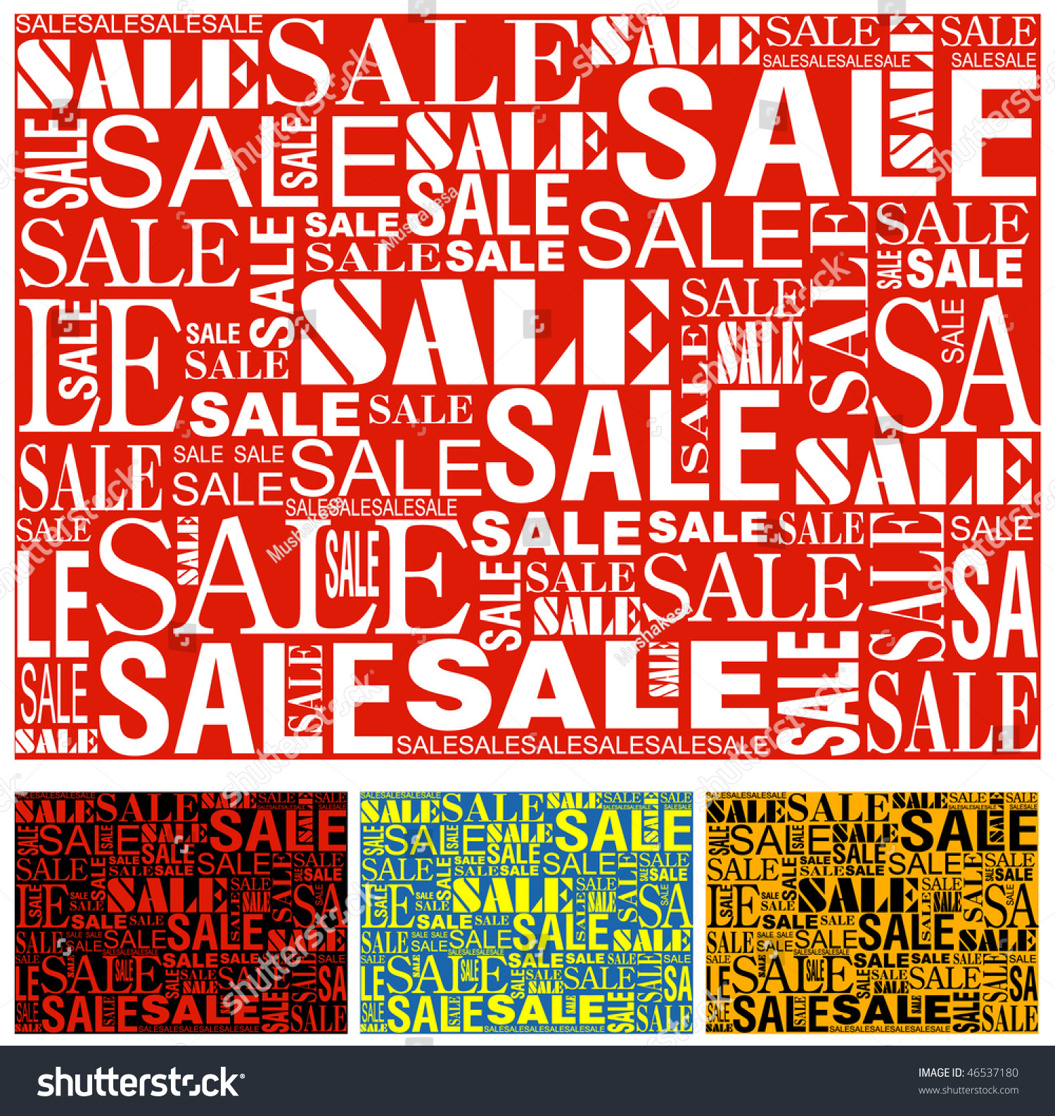 Big Sale Seamless Vector Texture Stock Vector (Royalty Free) 46537180