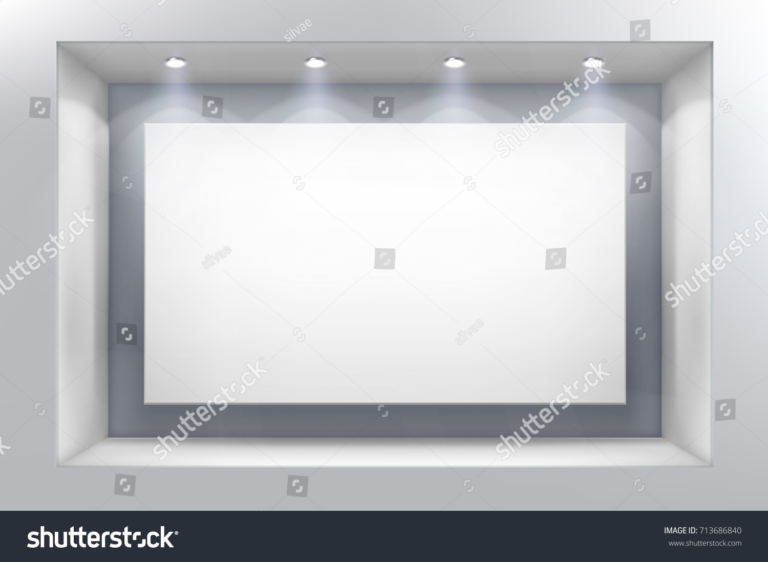 Big Shop Window Vector Illustration Stock Vector (Royalty Free) 713686840