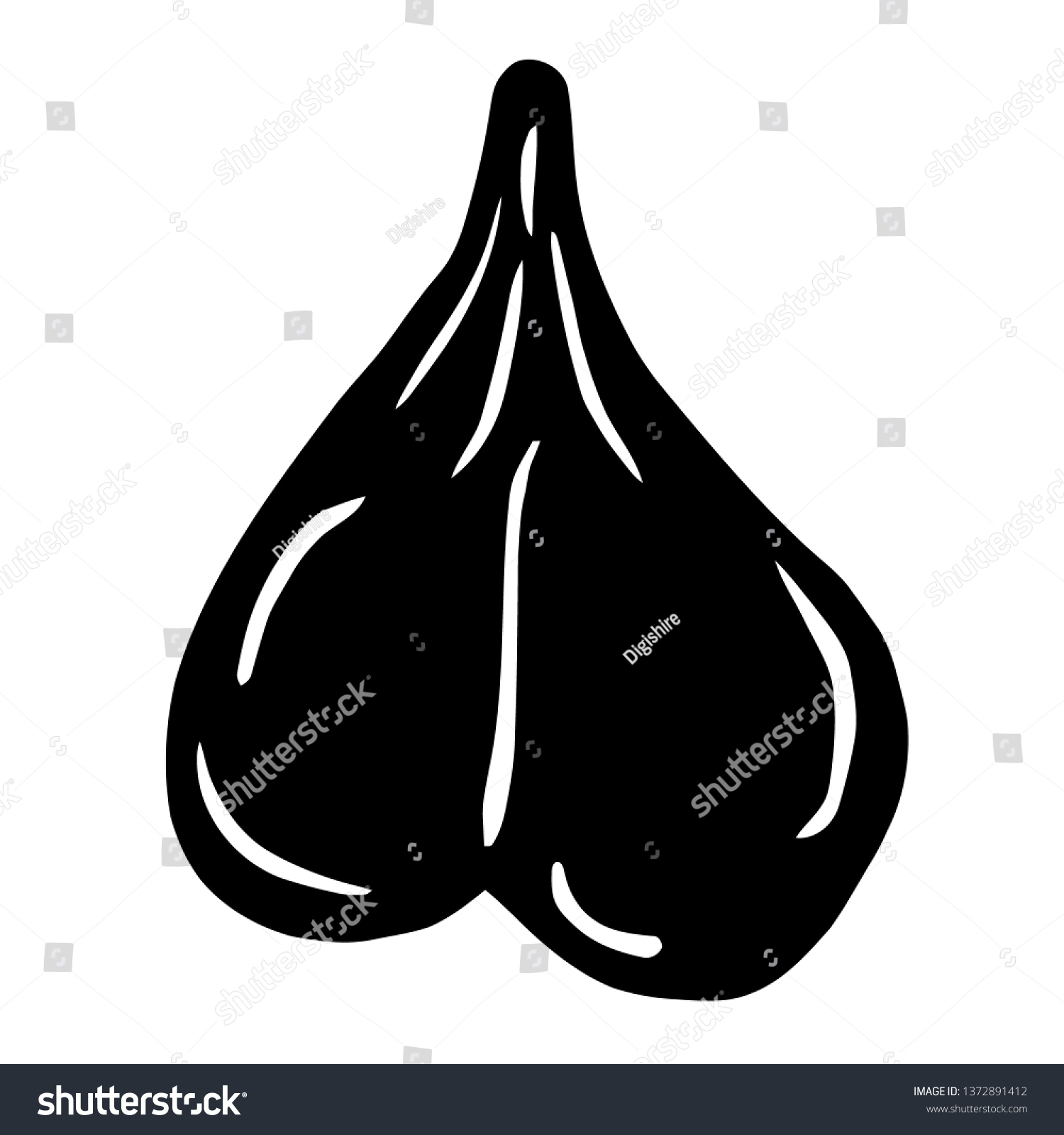 Big Testicles Clipart: vector de stock (libre de regalías) 1372891412