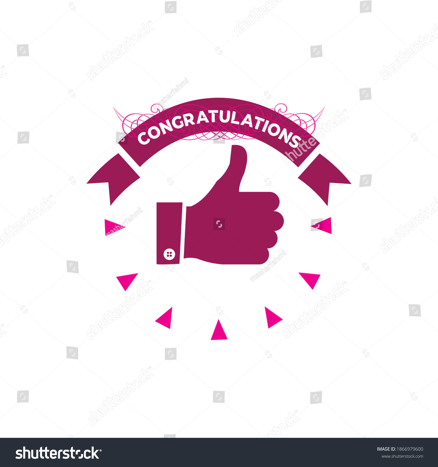 Big Thumb Congratulations Logo Vector Illustrations Stock Vector ...
