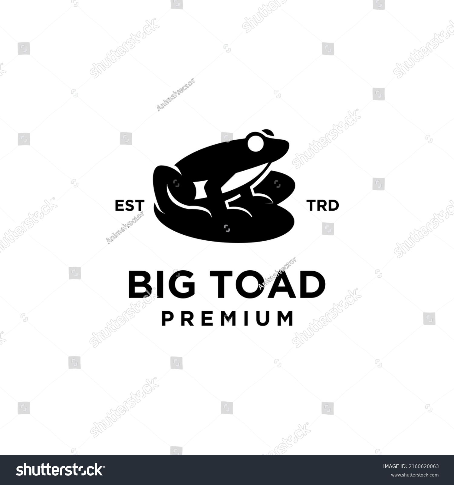 Big Toad Vector Logo Design Isolated Stock Vector (Royalty Free ...