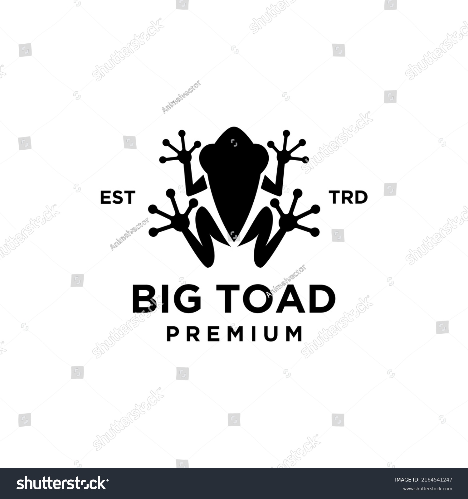 Big Toad Vector Logo Design Isolated Stock Vector (Royalty Free ...