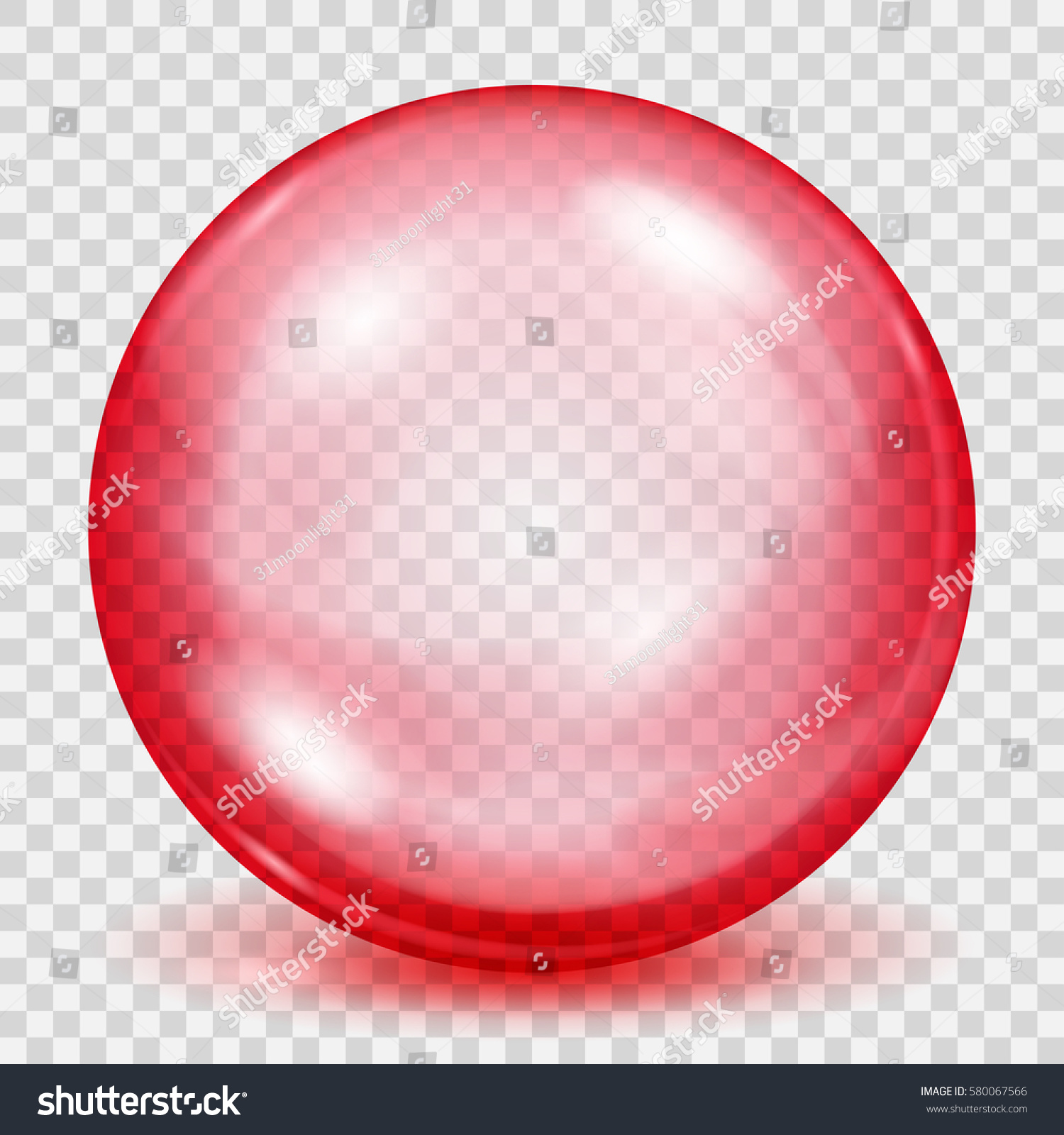 Big Translucent Red Sphere Shadow On Stock Vector 580067566 - Shutterstock