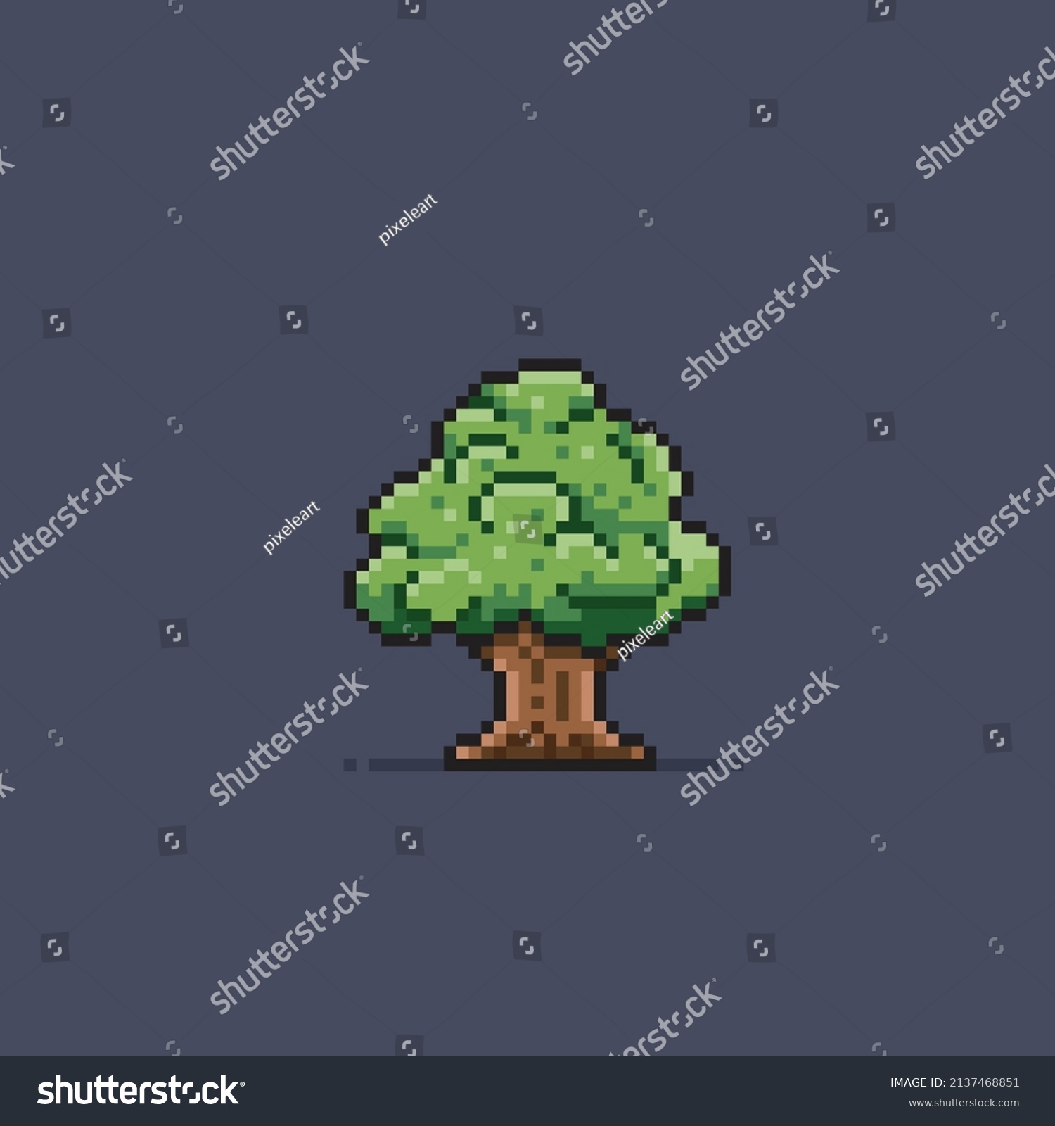 Big Tree Pixel Style Stock Vector (Royalty Free) 2137468851 | Shutterstock