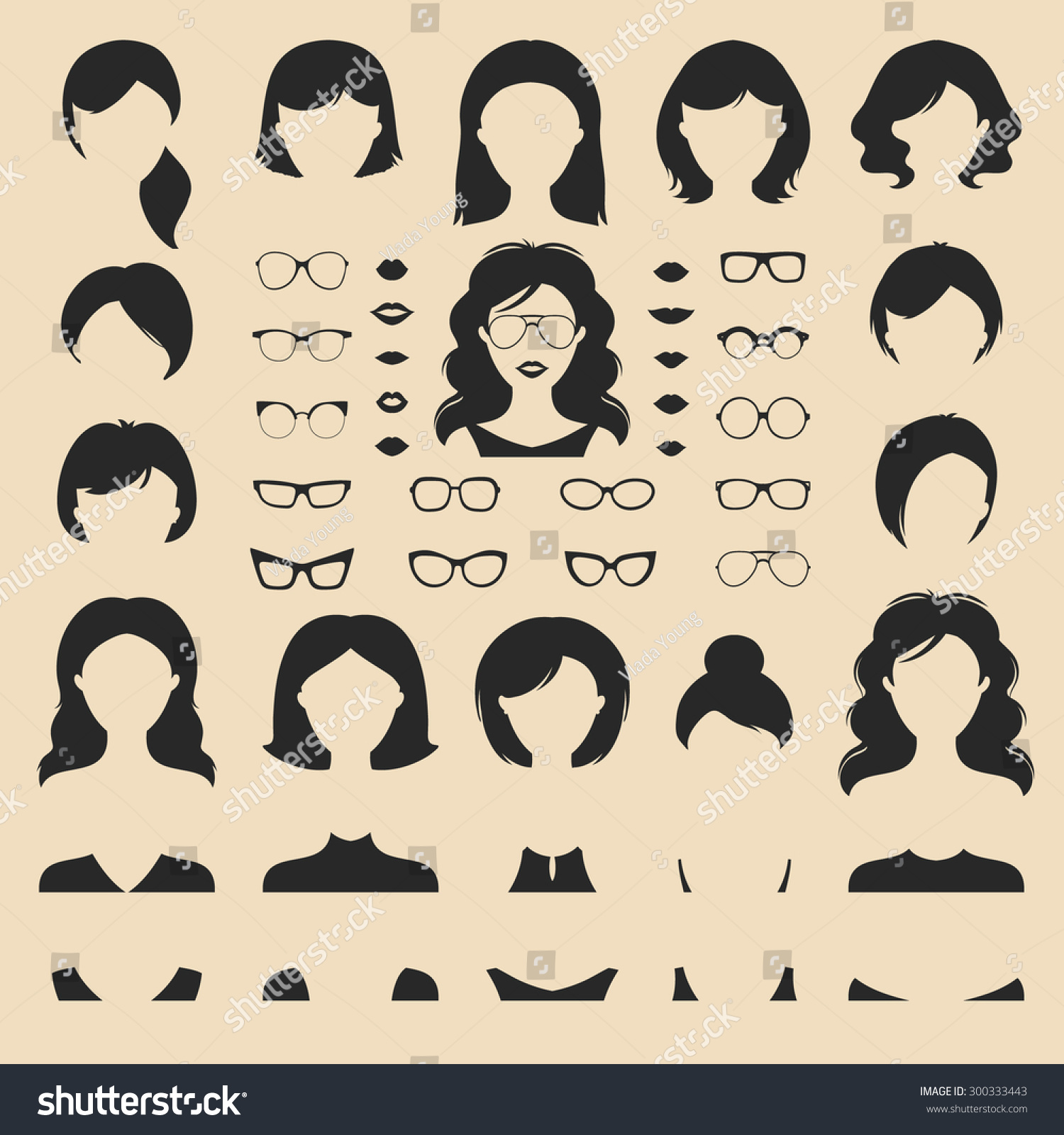 Big Vector Set Dress Different Woman Vector De Stock Libre De