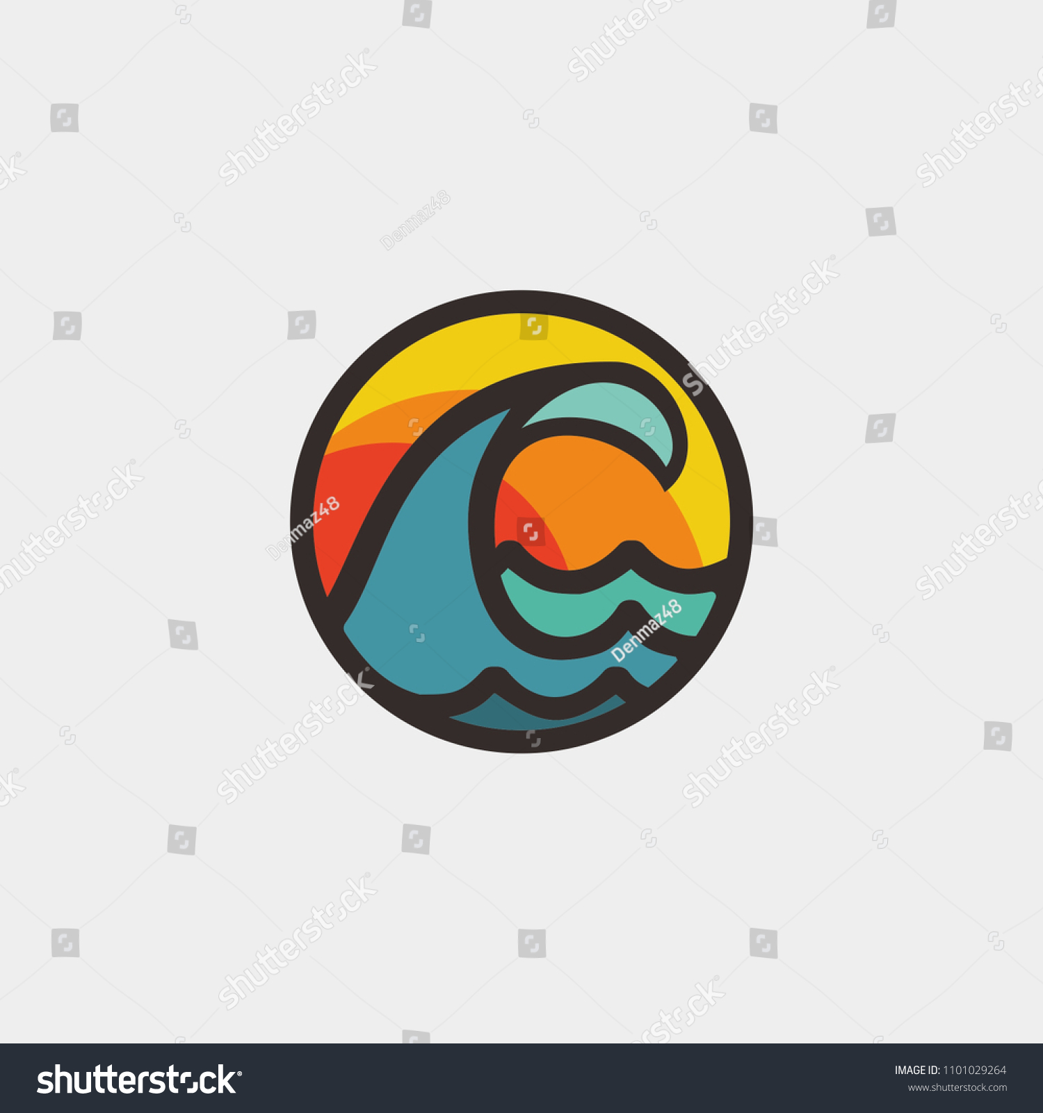 Big Wave Logo Stock Vector (Royalty Free) 1101029264 | Shutterstock