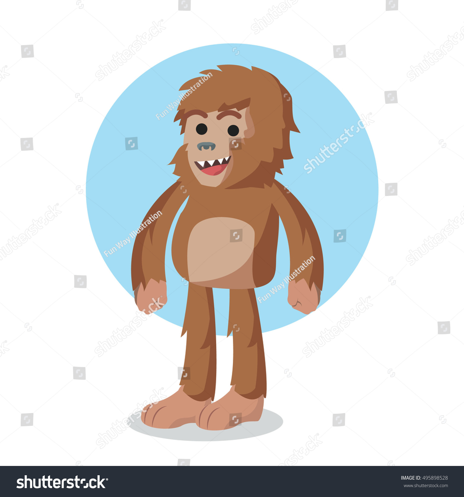 Bigfoot Character Vector Illustration Design Stock Vector (Royalty Free ...
