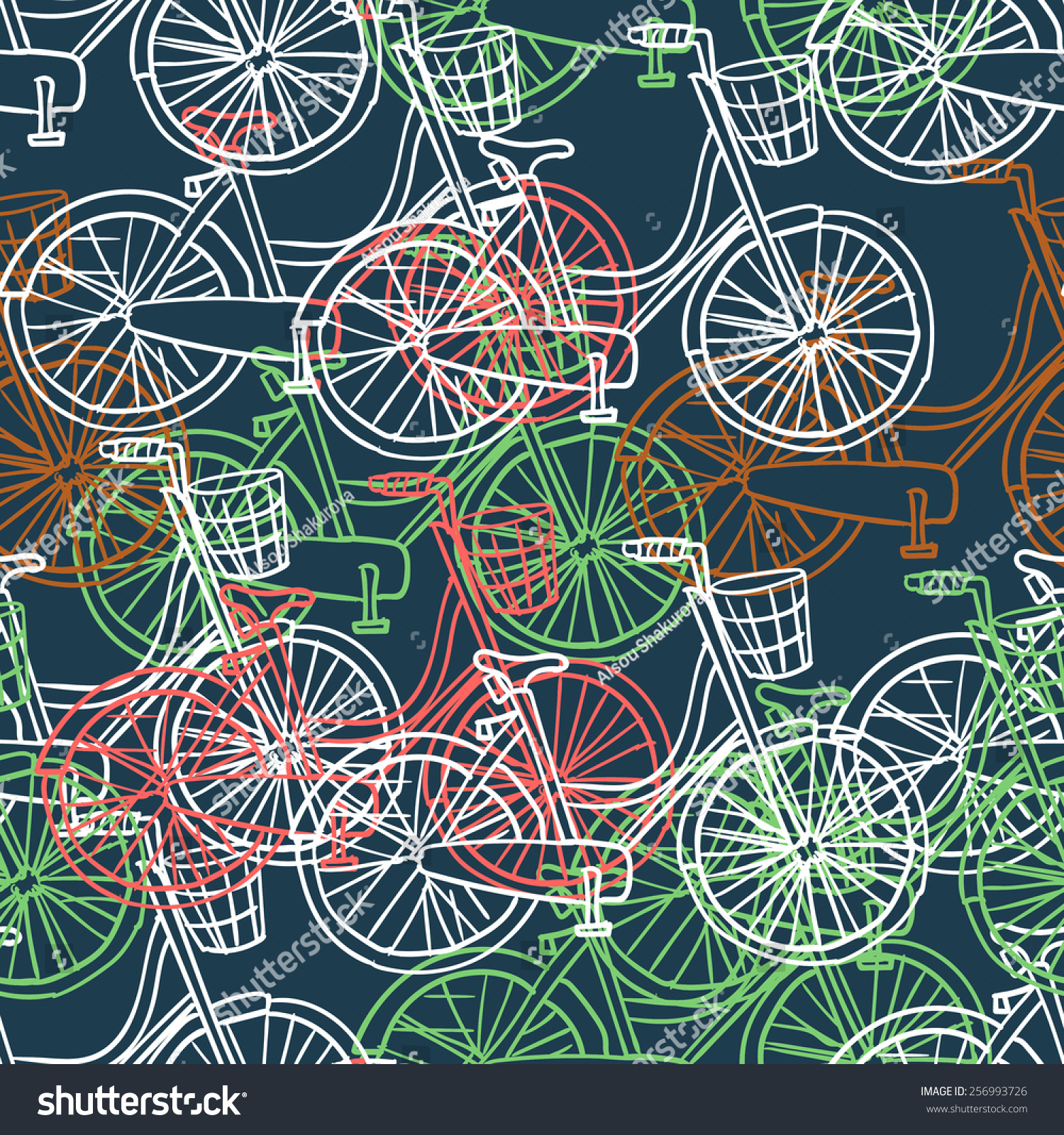 Bike Background Pattern Textures Fabric Design: vector de stock (libre ...