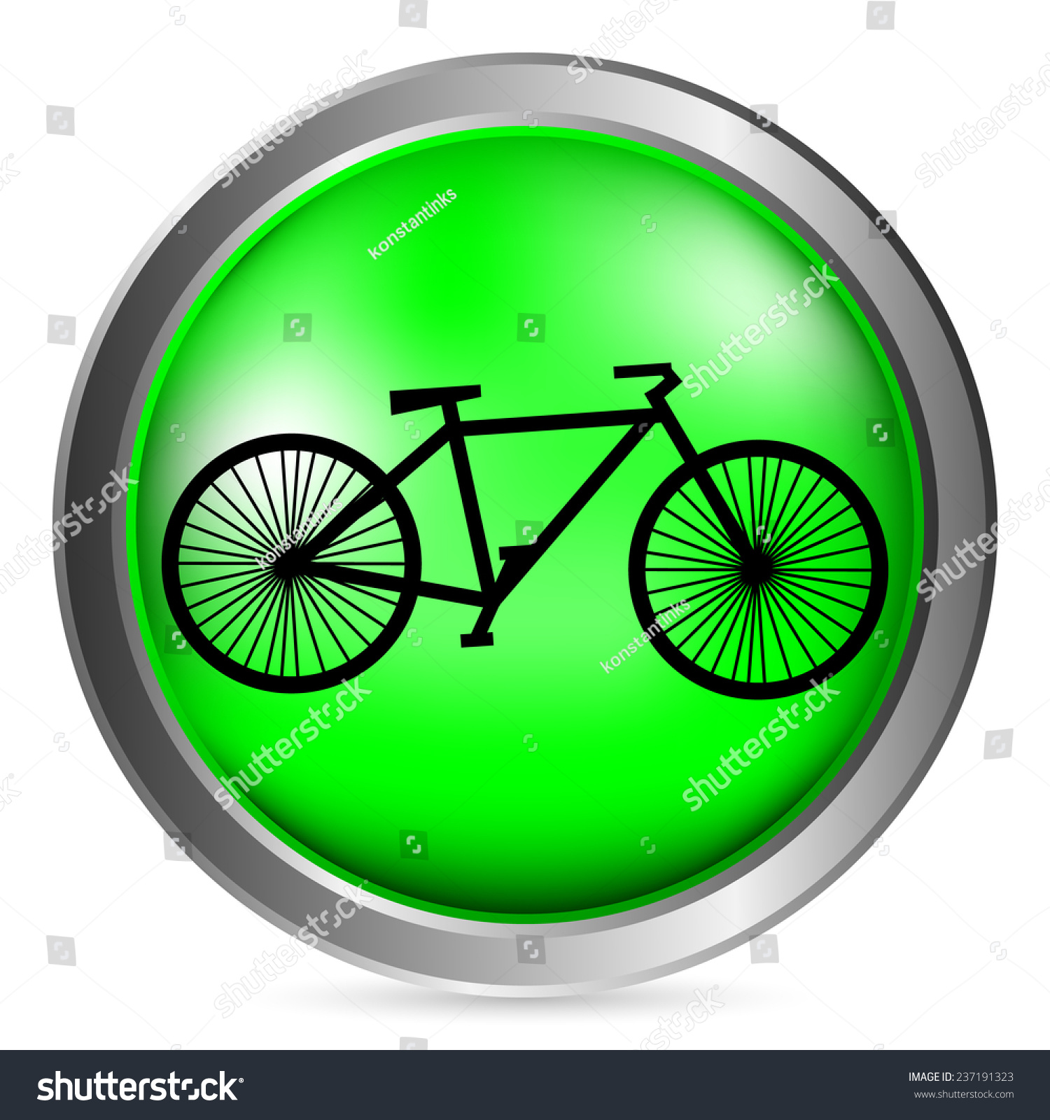 Bike Button On White Background Vector Stock Vector (Royalty Free ...