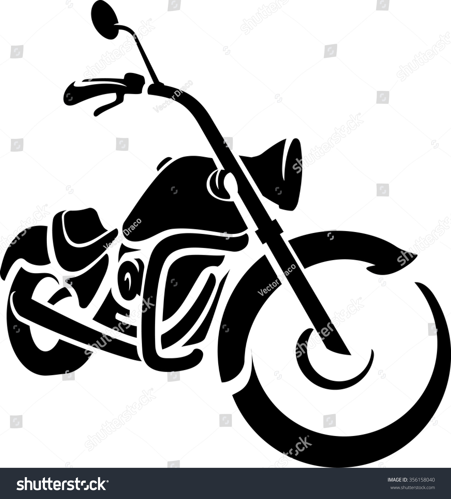 Bike Chopper Ride Simplified Illustration Motorcycle Stock Vector ... Bike Chopper Ride Simplified Illustration Motorcycle Stock Vector ...