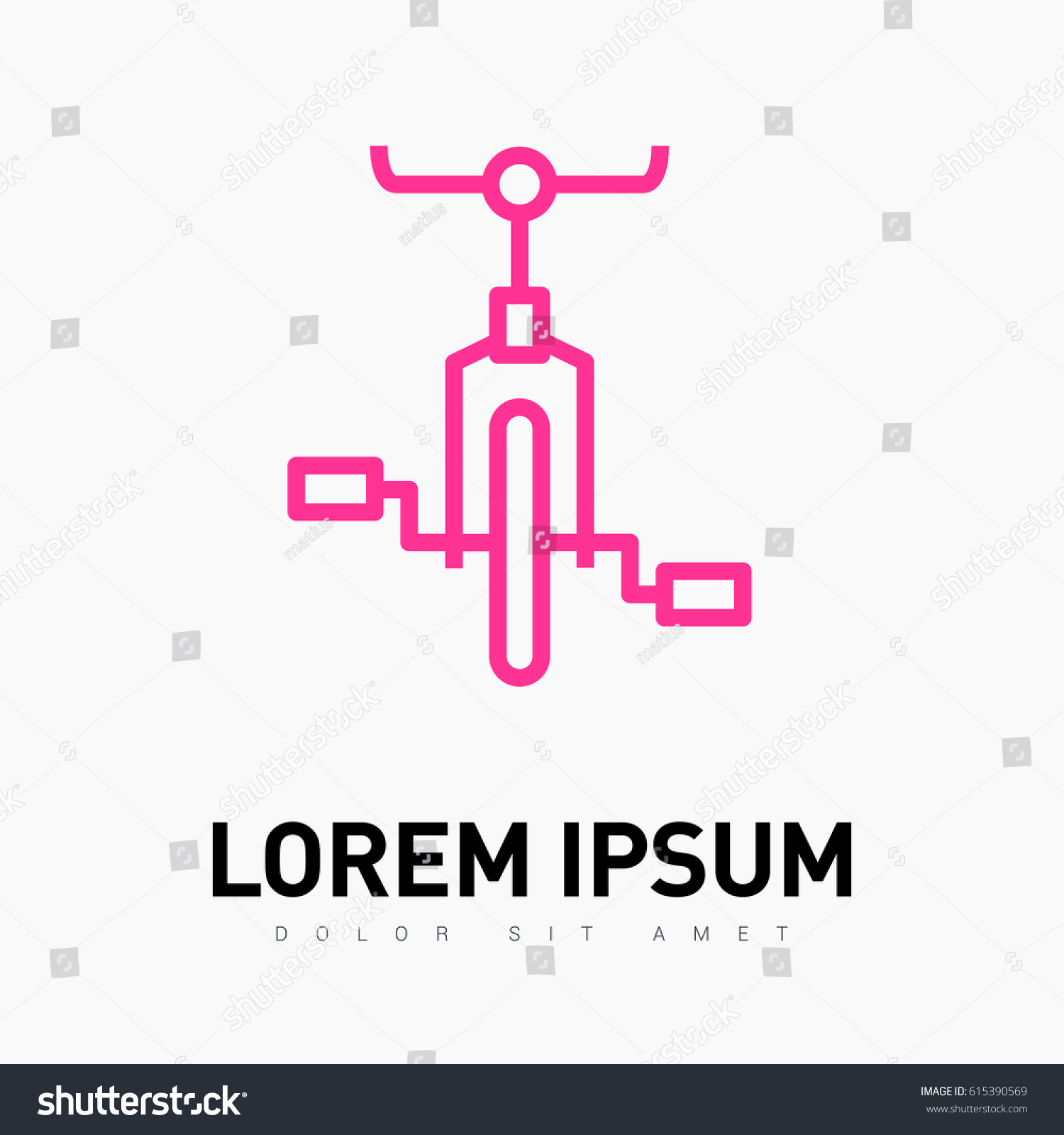 Bike Cycle Line Vector Icon Stock Vector (Royalty Free) 615390569 ...