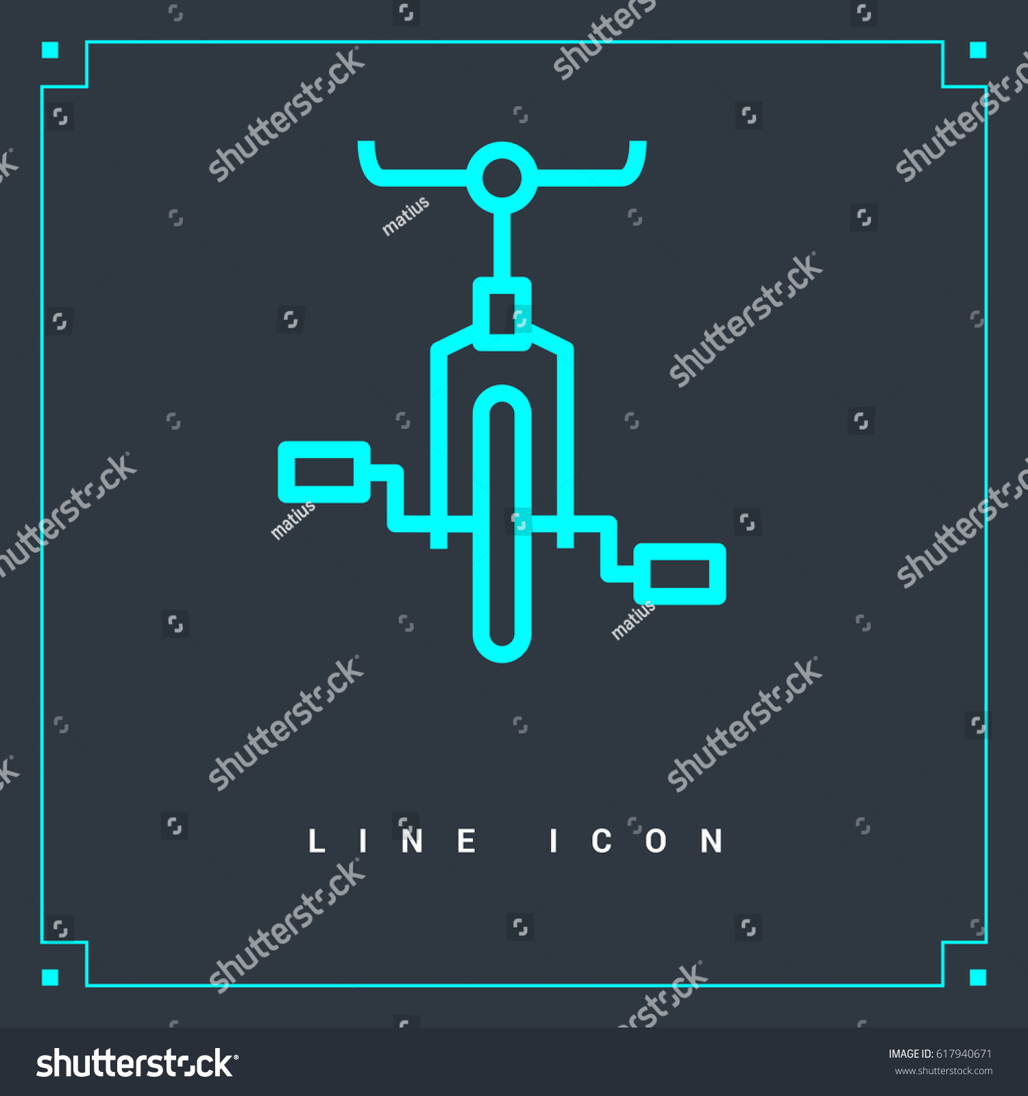 Bike Cycle Line Vector Icon Stock Vector (Royalty Free) 617940671 ...