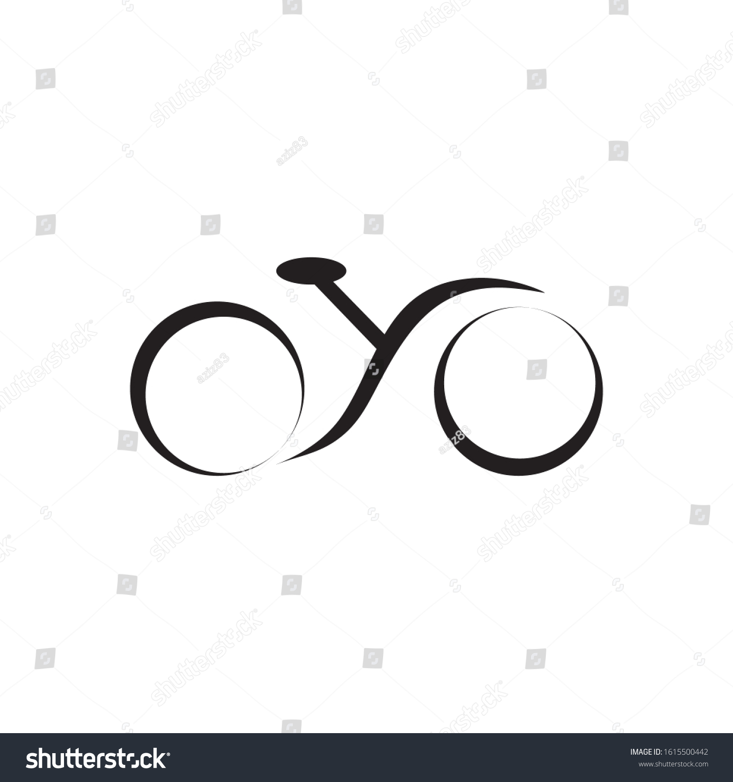 Bike Icon Logo Vector Design Stock Vector (Royalty Free) 1615500442 ...
