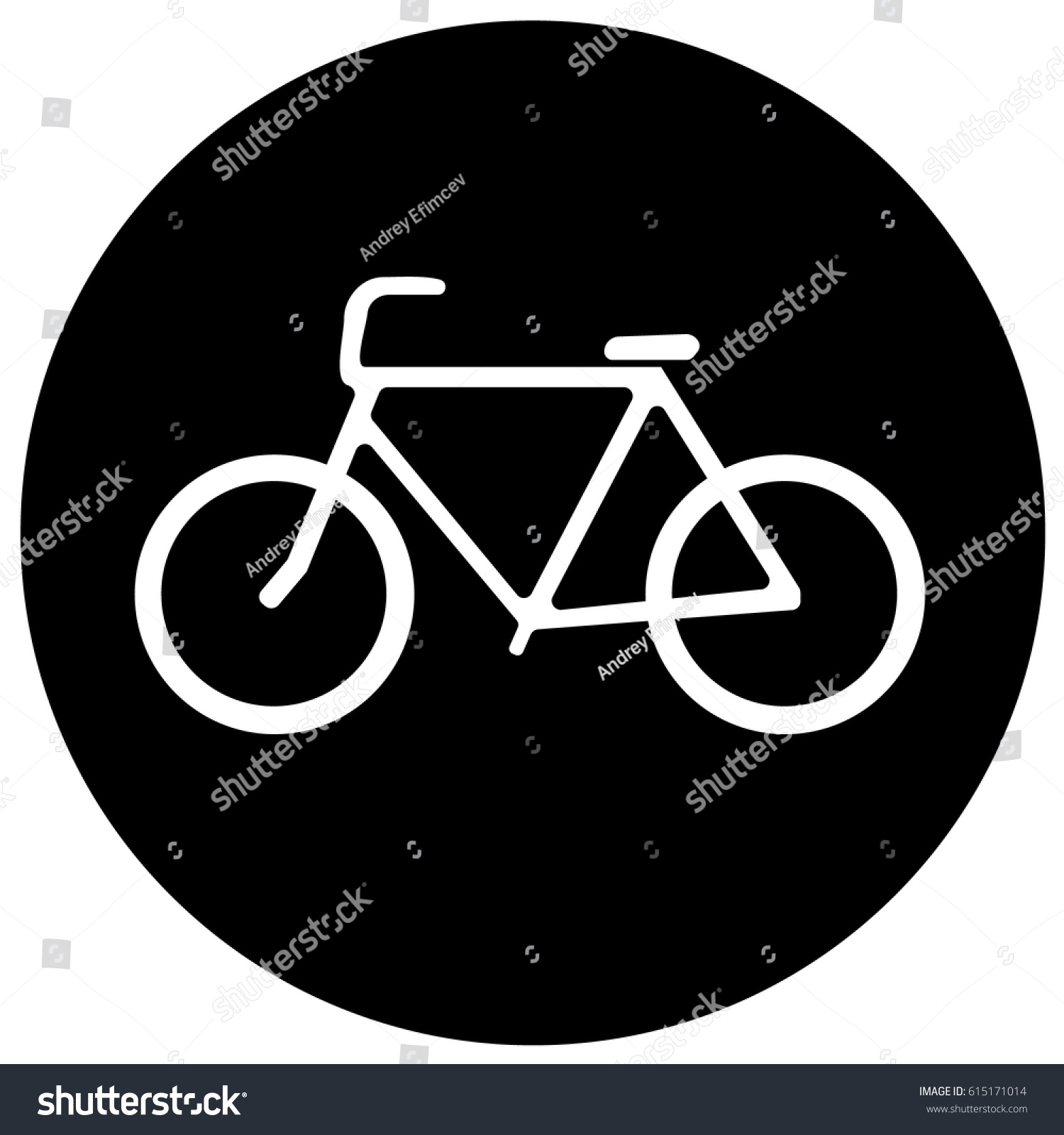 Bike Sign Black Vector Stock Vector (Royalty Free) 615171014