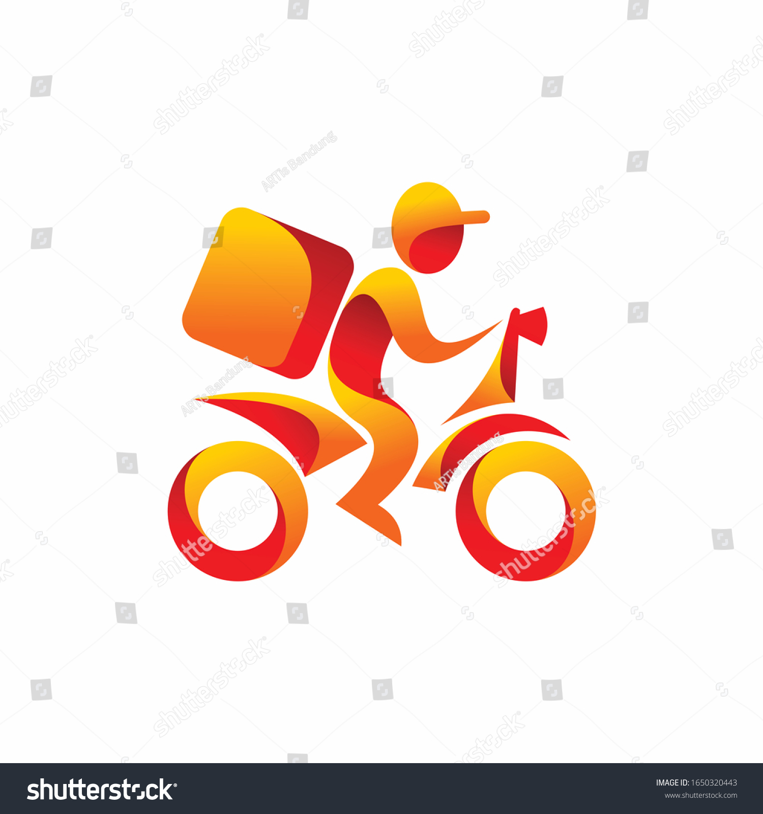 Biker Logo Simple Concept Stock Vector (Royalty Free) 1650320443