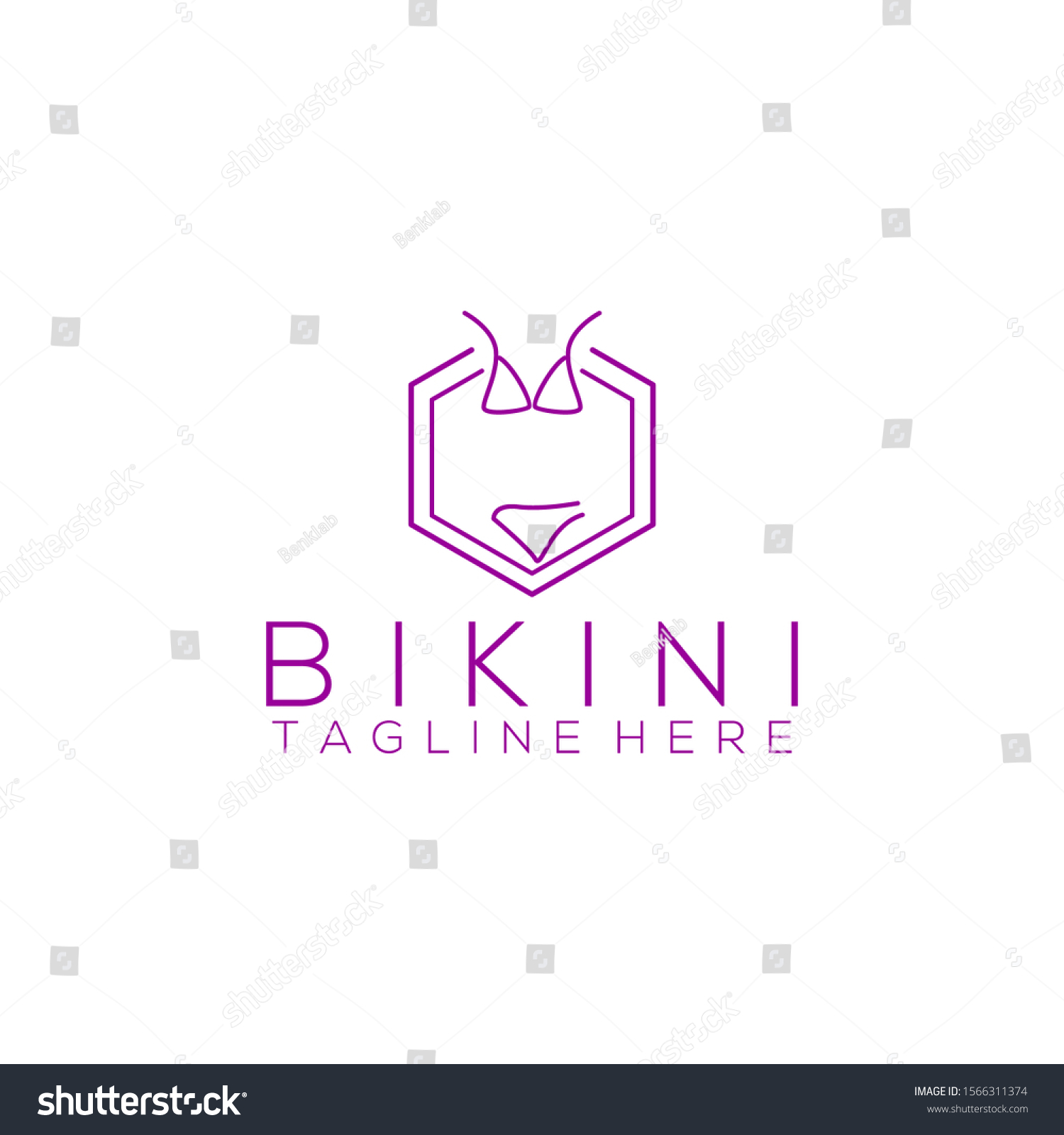 Bikini Logos Vector Image Swimsuit Logo Stok Vektör (Telifsiz ...