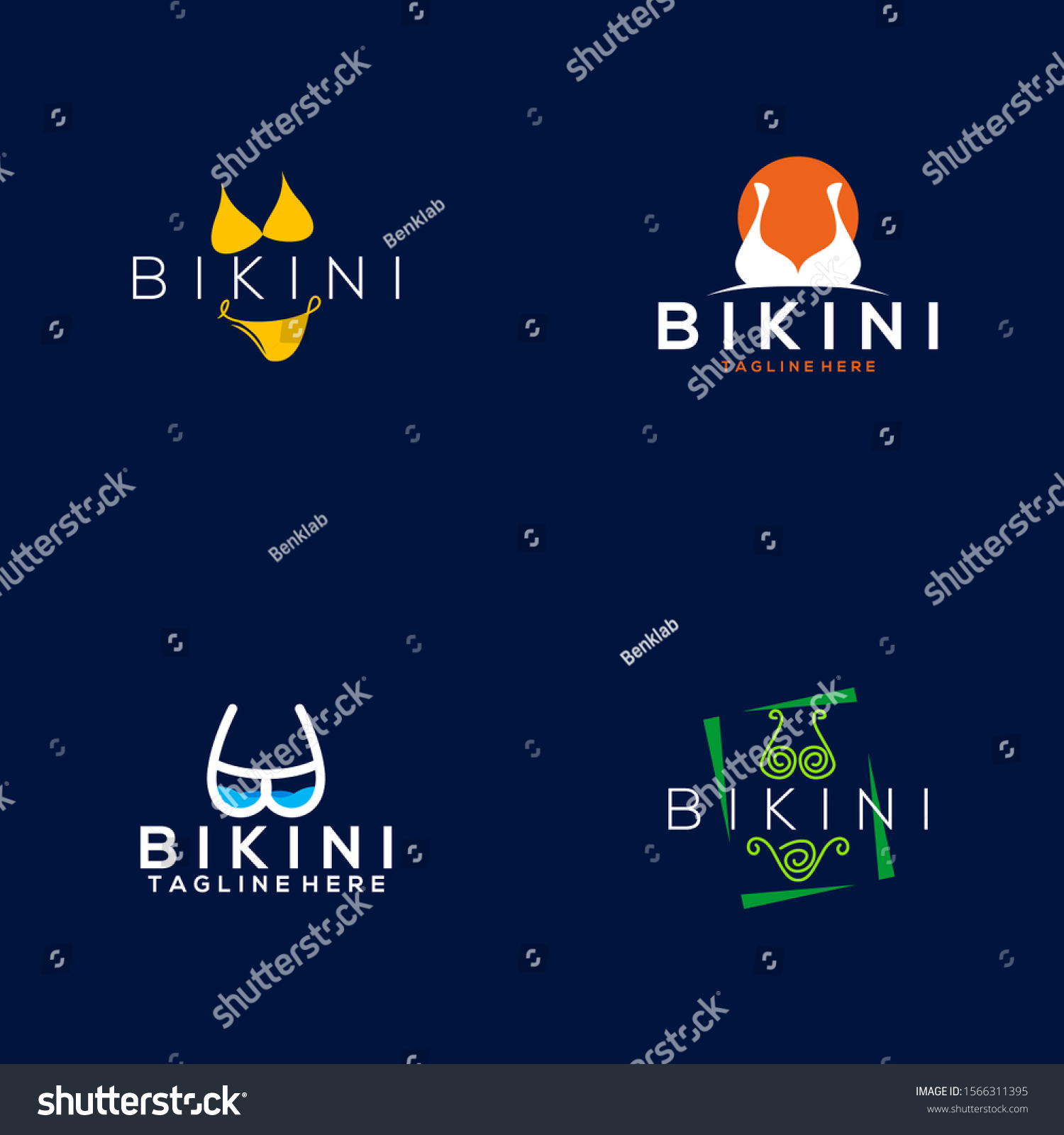 Bikini Logos Vector Image Swimsuit Logo Stock Vector (Royalty Free ...