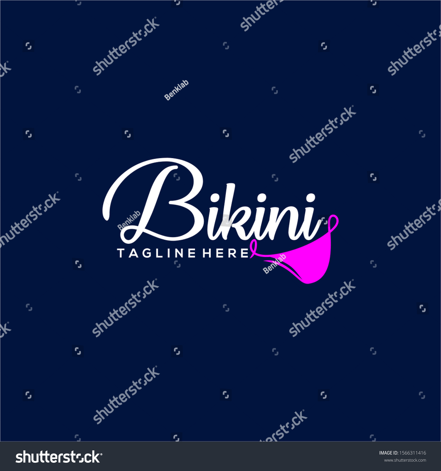 Vektor Stok Bikini Logos Vector Image Swimsuit Logo (Tanpa Royalti ...